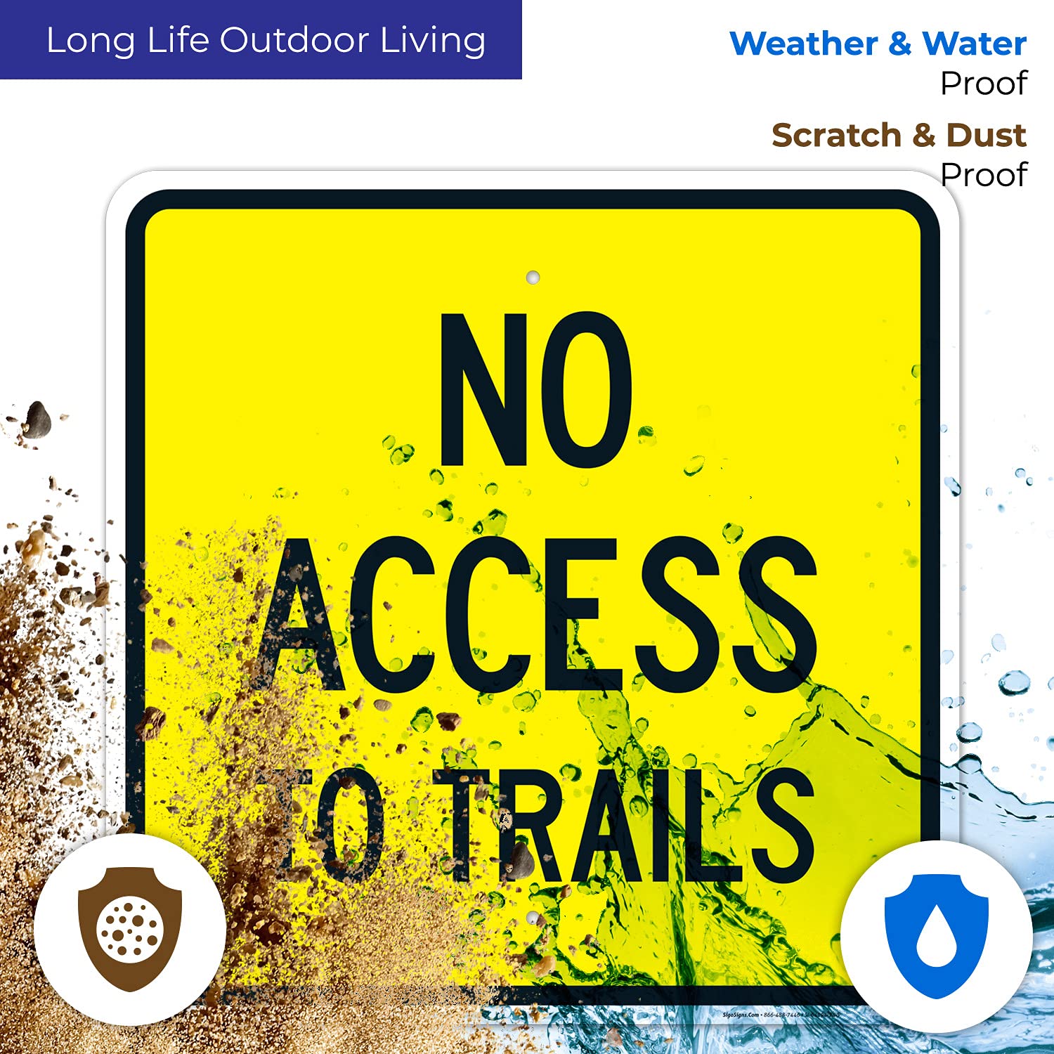Outdoor HDPE Sign 18x18 Pre-drilled Holes Sigo Signs, No Turn Around ...