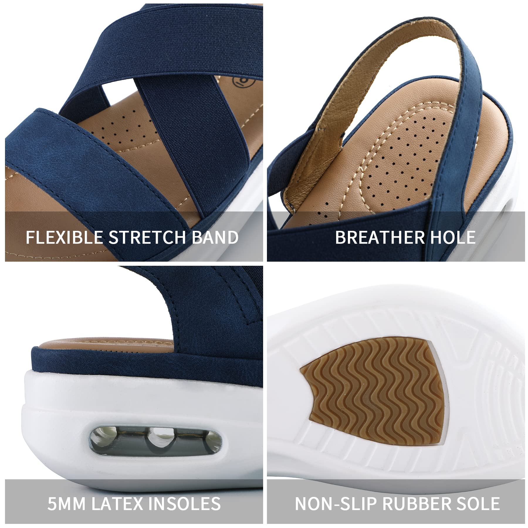 Snapklik.com : Mysoft Womens Comfortable Walking Sandals Air Cushion ...