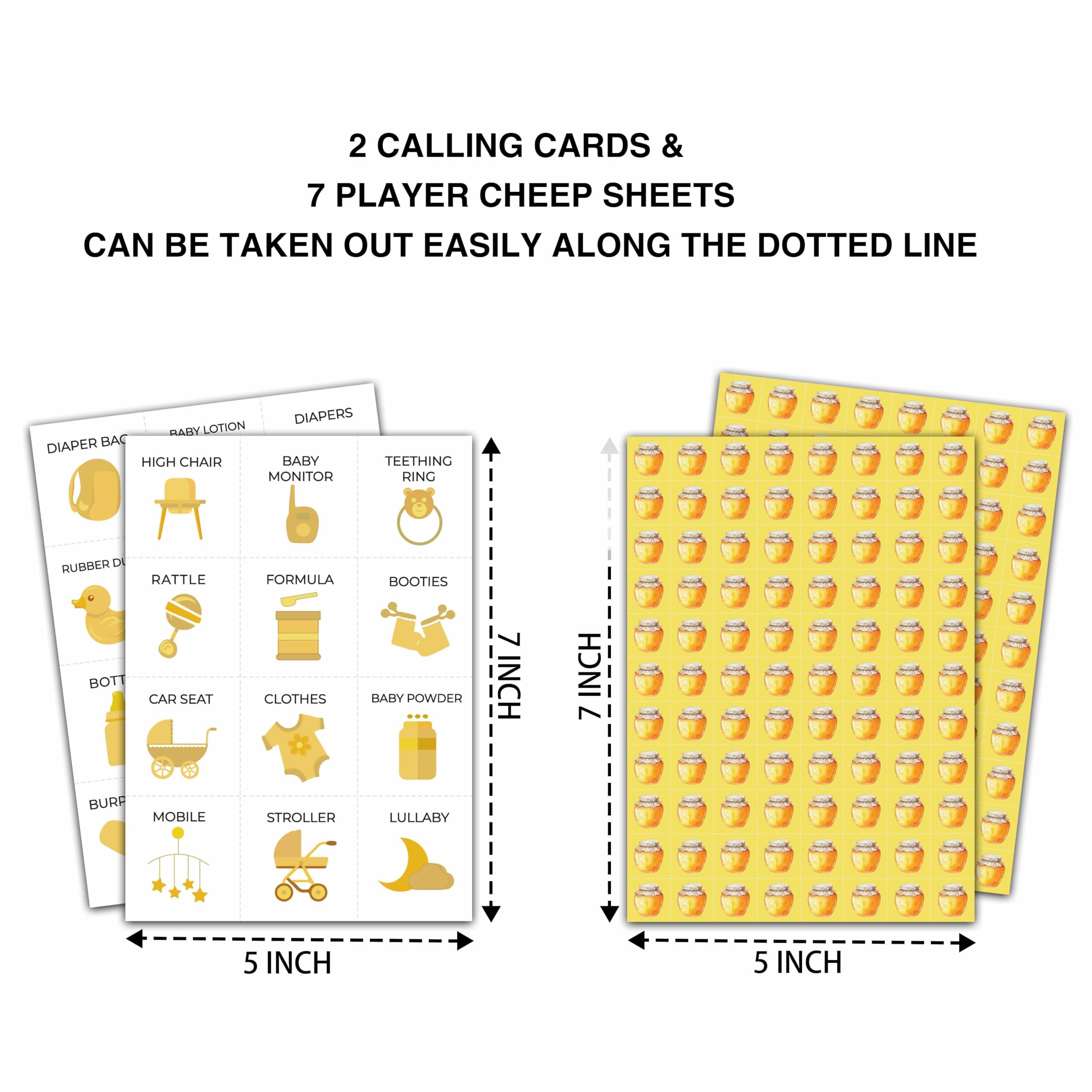 Snapklik.com : Bee Baby Shower Bingo Cards, Honey Bee Bingo Games For ...