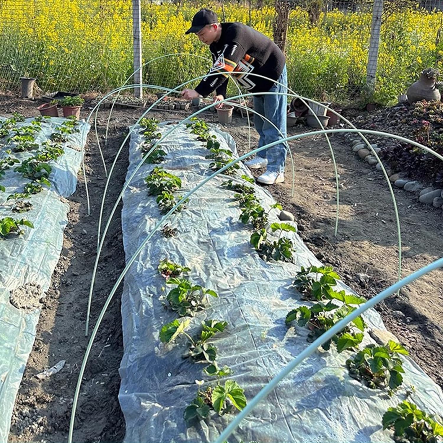 Amazon.com : Solid Mini-greenhouses Tunnel Arch Support for Yards ...