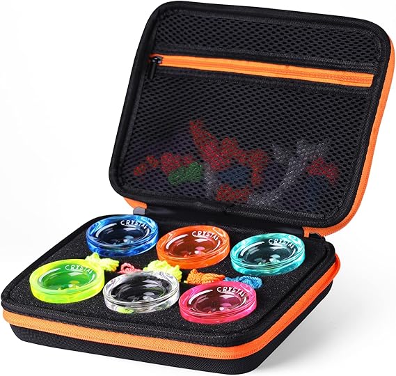 Amazon.com: MAGICYOYO Yoyo Storage Case B01 Black with Orange Zipper, 9 ...