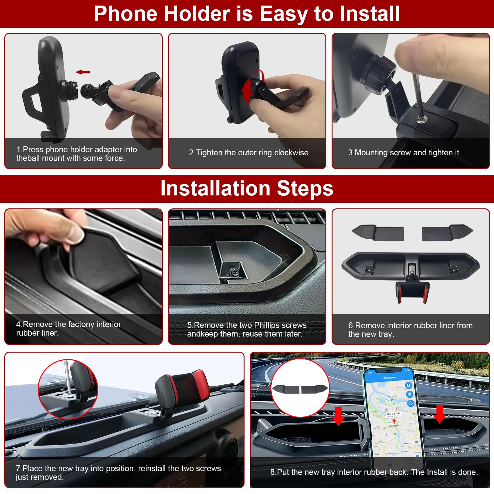 Snapklik.com : Upgraded Dash Phone Mount For 2018 2019 2020 2021 2022 ...
