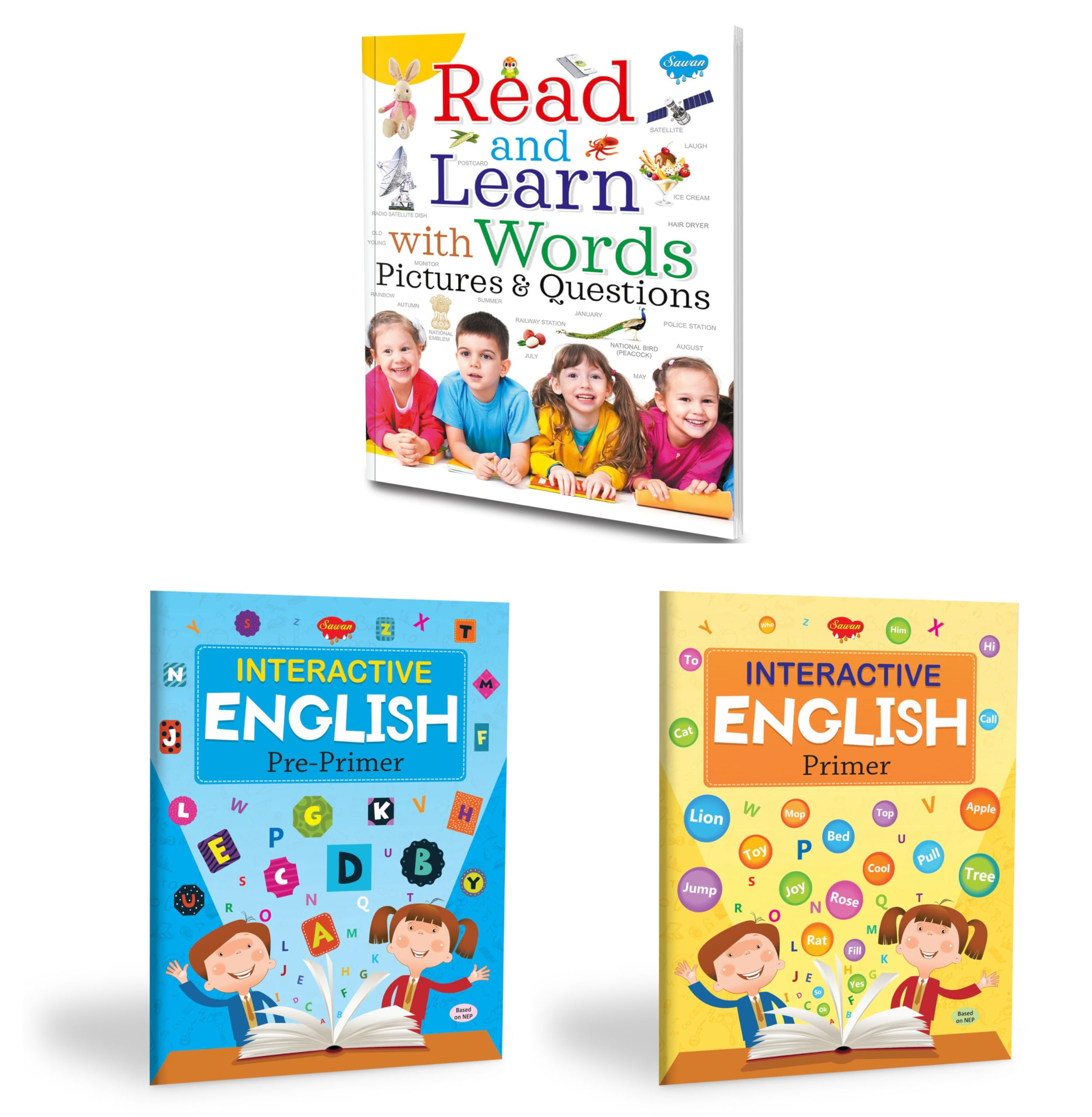 Buy Set of 3 Books, English Learning Books | Read and Learn with Words ...