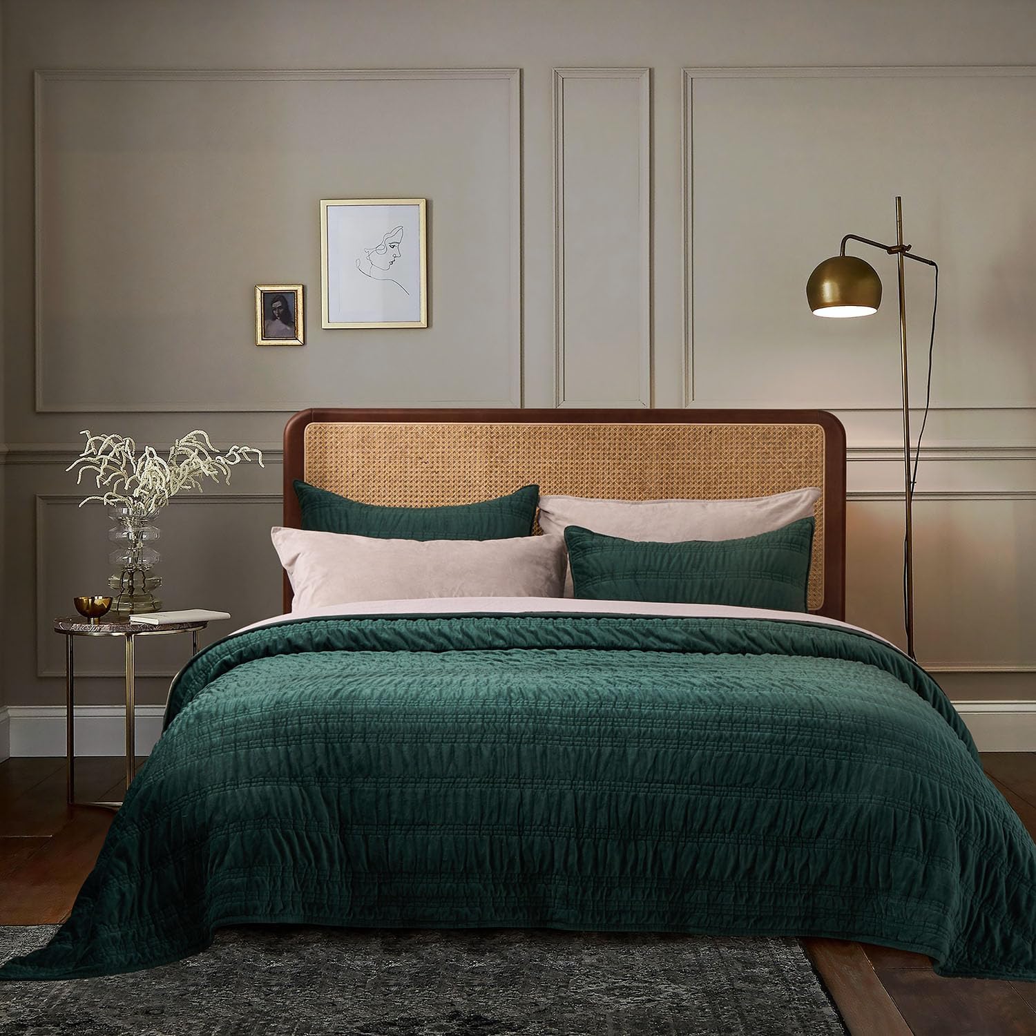 Amazon.com: SHALALA Luxury Velvet Quilt Set King Size,Ultra Soft ...