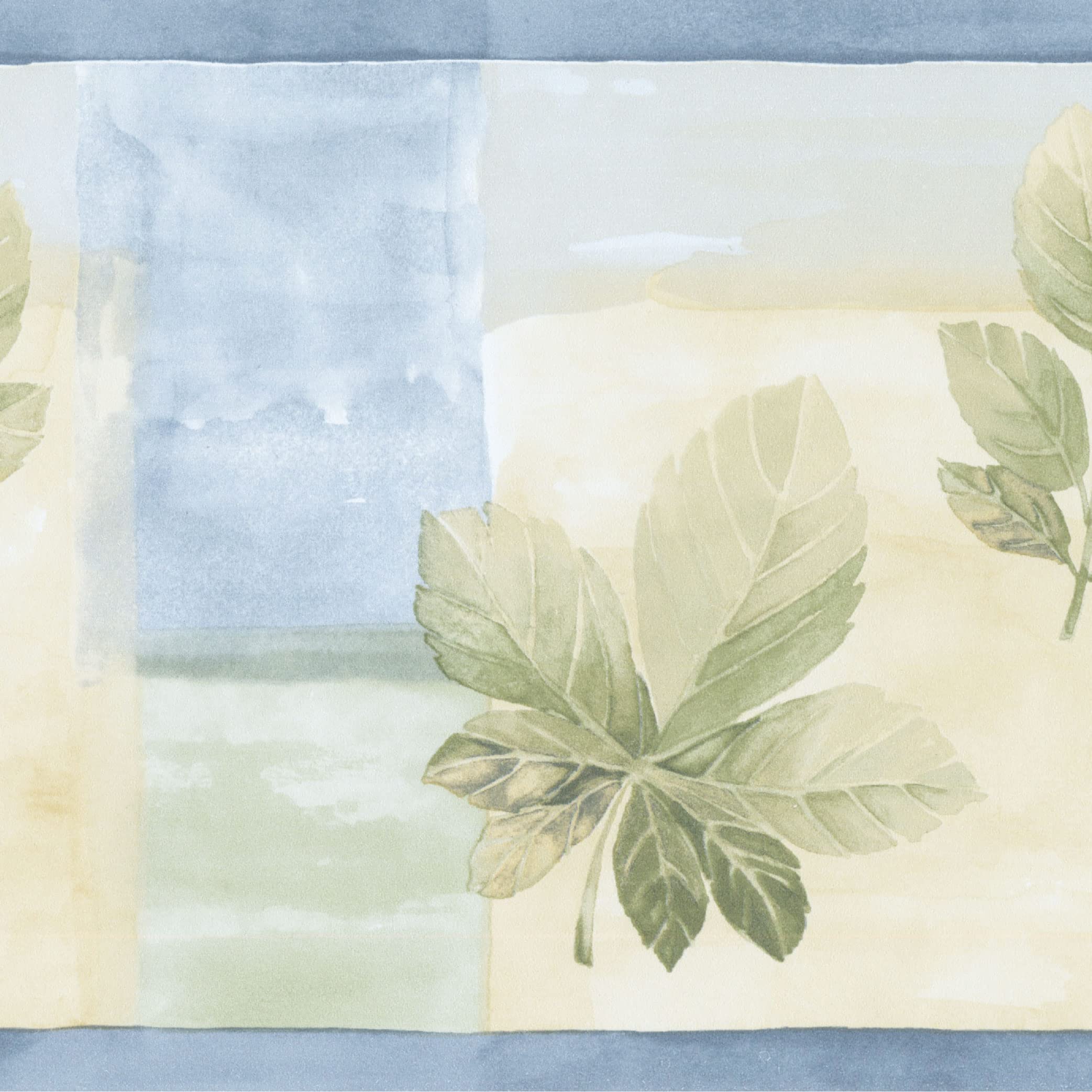 CONCORD WALLCOVERINGS ™ Wallpaper Border Art Pattern Leaves for Cottage Bedroom Living Room ...