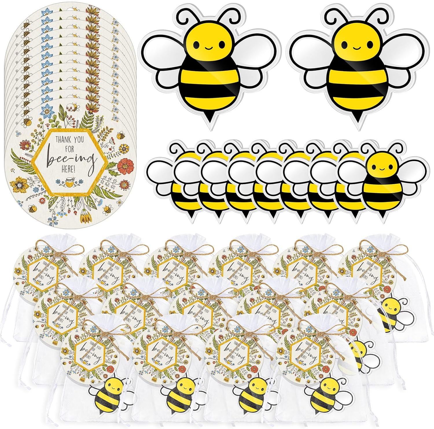 Amazon.com: Xuhal 25 Sets Bee Fridge Magnets Bulk and Honeycomb Thank ...