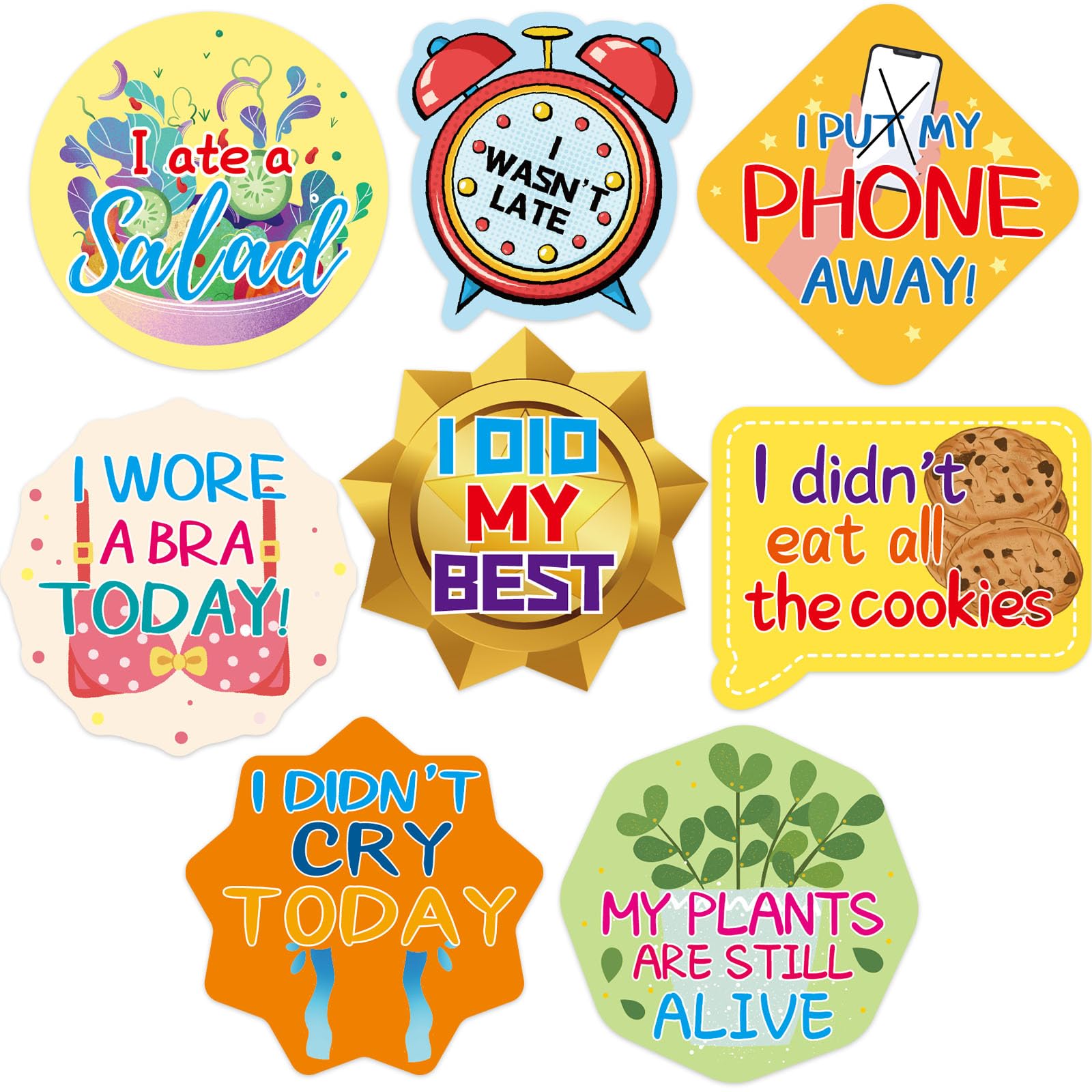 Amazon.com: Adult Achievement Stickers Funny Reward Sticker Gag Supply ...