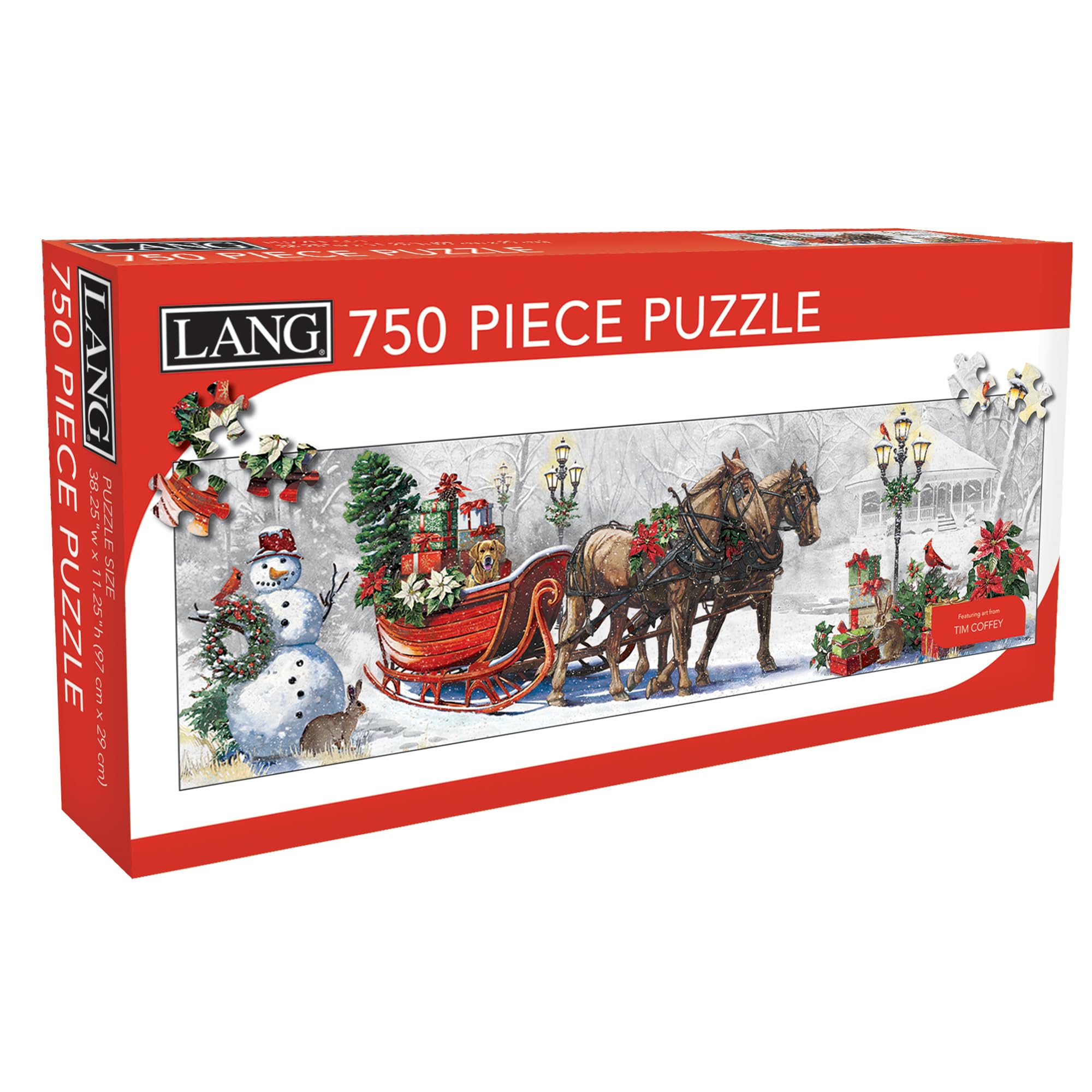 Amazon.com: LANG Sleigh Bells Ring Puzzles - 750 Pc Panoramic (5041026 ...
