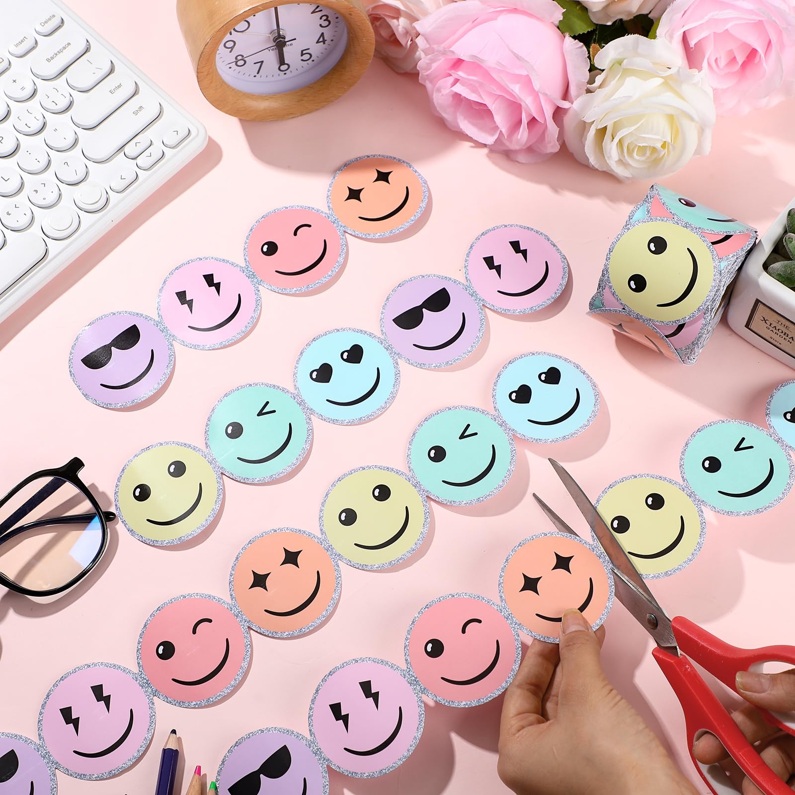 Snapklik.com : Zonon 65 Feet Happy Face Bulletin Board Border Colorful ...