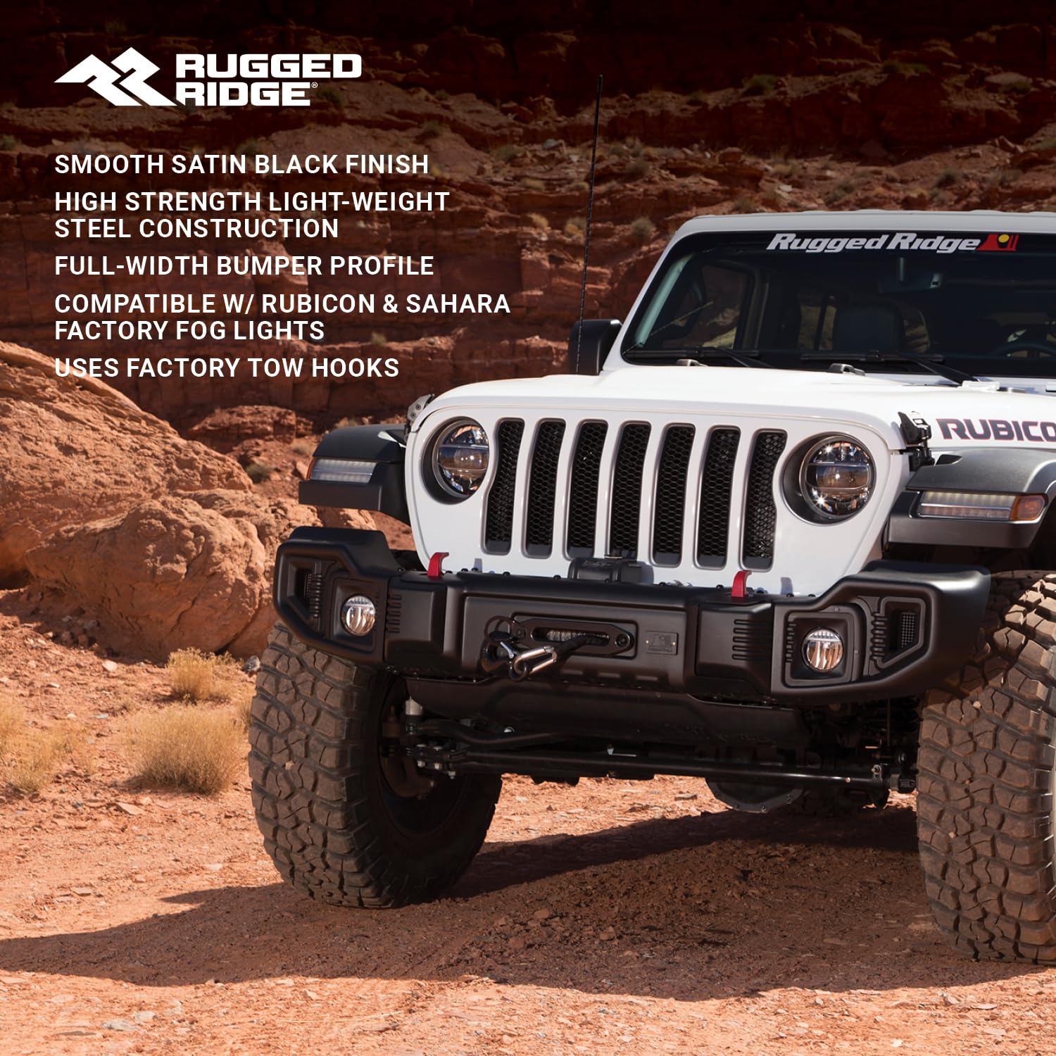 Snapklik.com : Spartacus Bumper, Front Full-Width, Steel, Satin Black ...