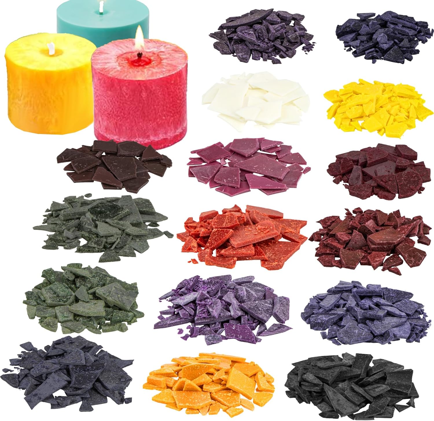 Amazon.com: MAQIHAN Candle Color Dye for Soy Wax - 16 Popular Vibrant ...