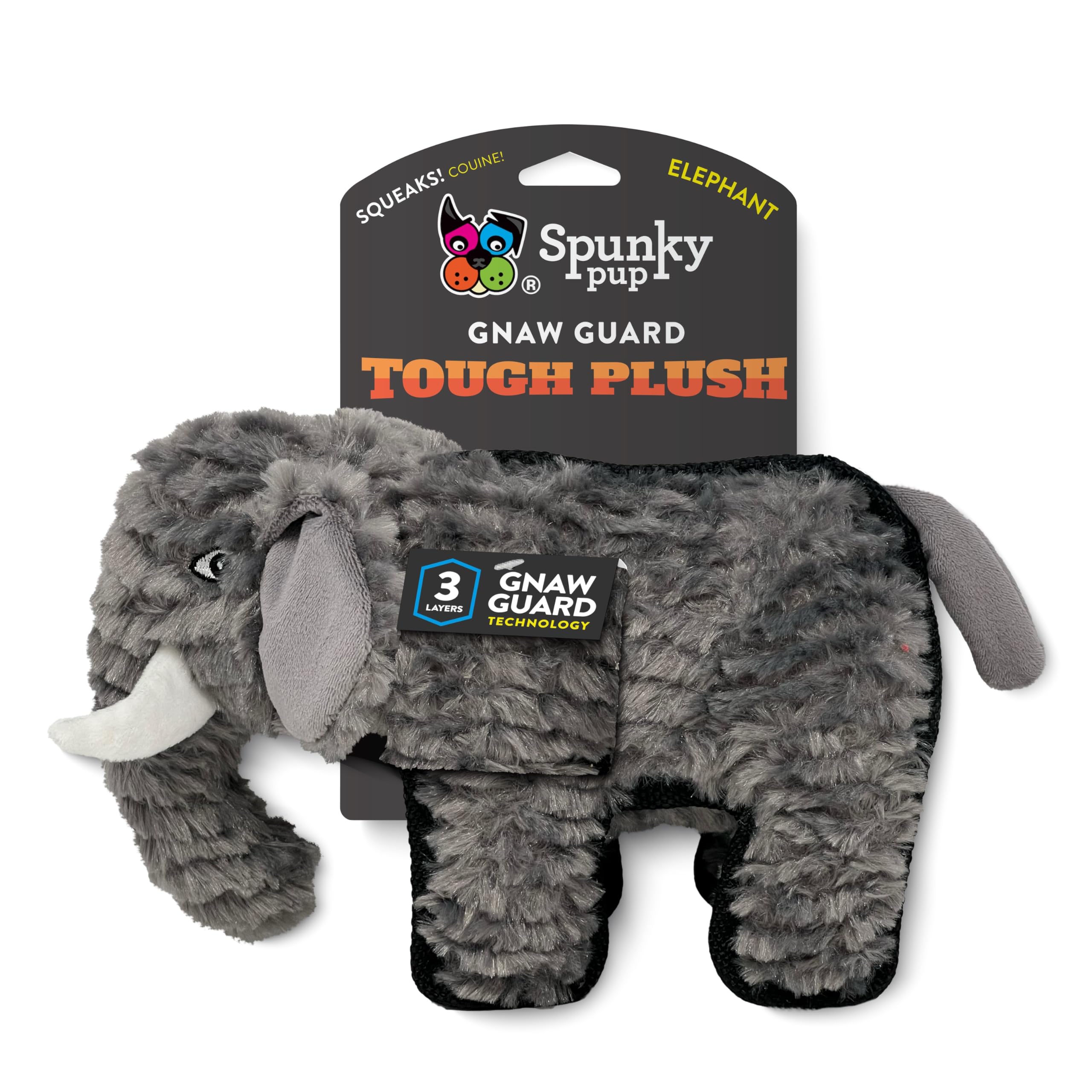 Pet Supplies : Spunky pup Tough Plush Toy Elephant : Amazon.com