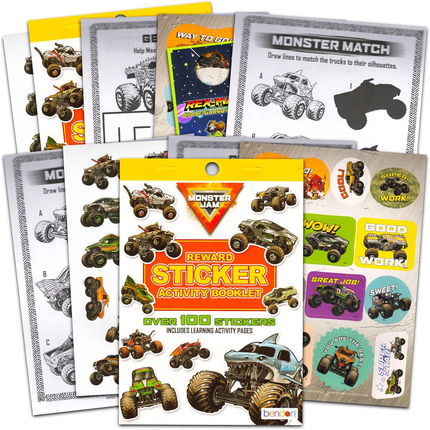 Amazon.com: Monster Jam Sticker Book Pack ~ Bundle with Over 200 ...