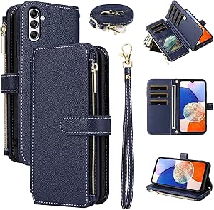 Amazon.com: Furiet Emboss Wallet Case for Samsung Galaxy A35 5G with Wrist Strap, Shoulder Strap ...