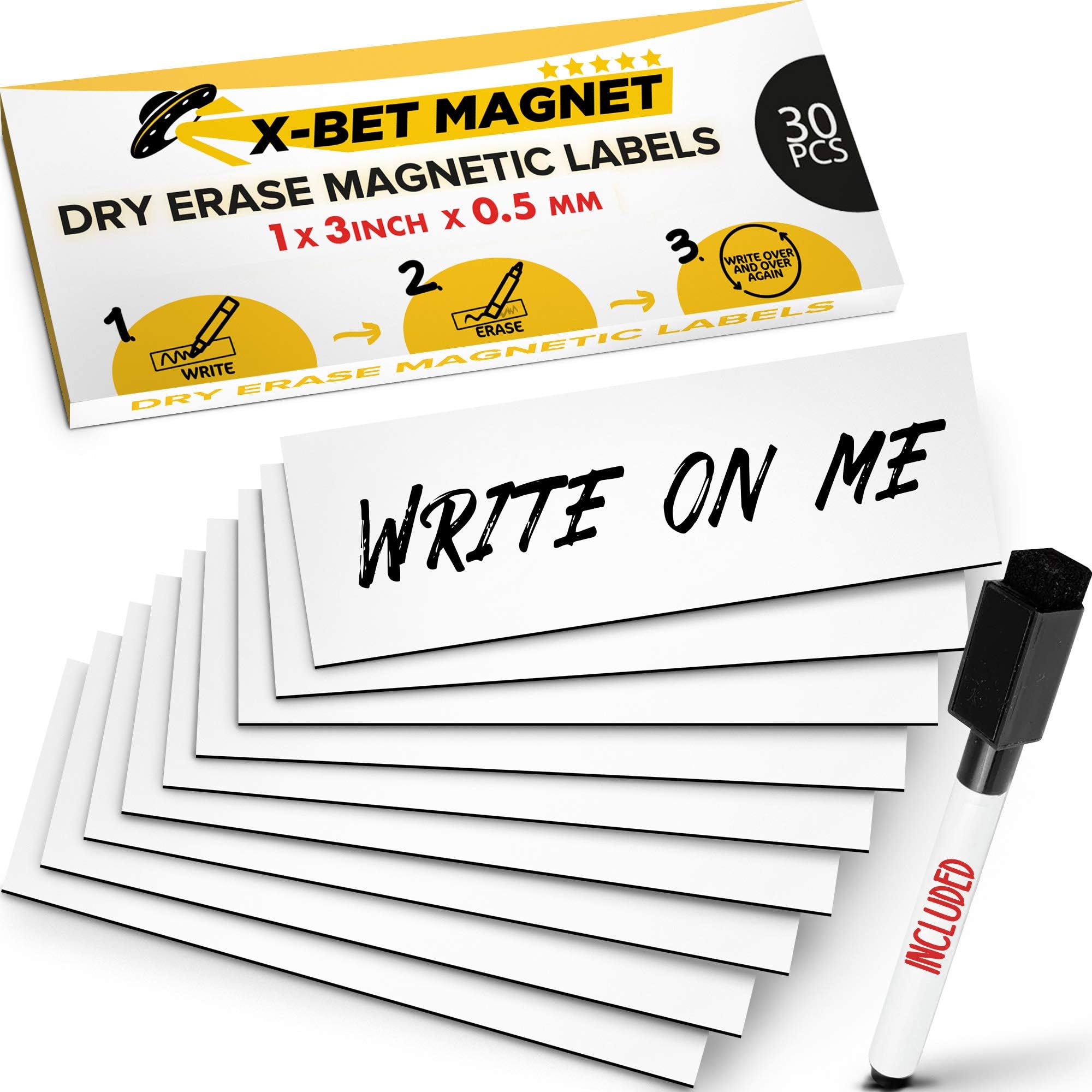 Dry Erase Magnetic Labels for Metal Shelving - Dry Erase Magnetic ...