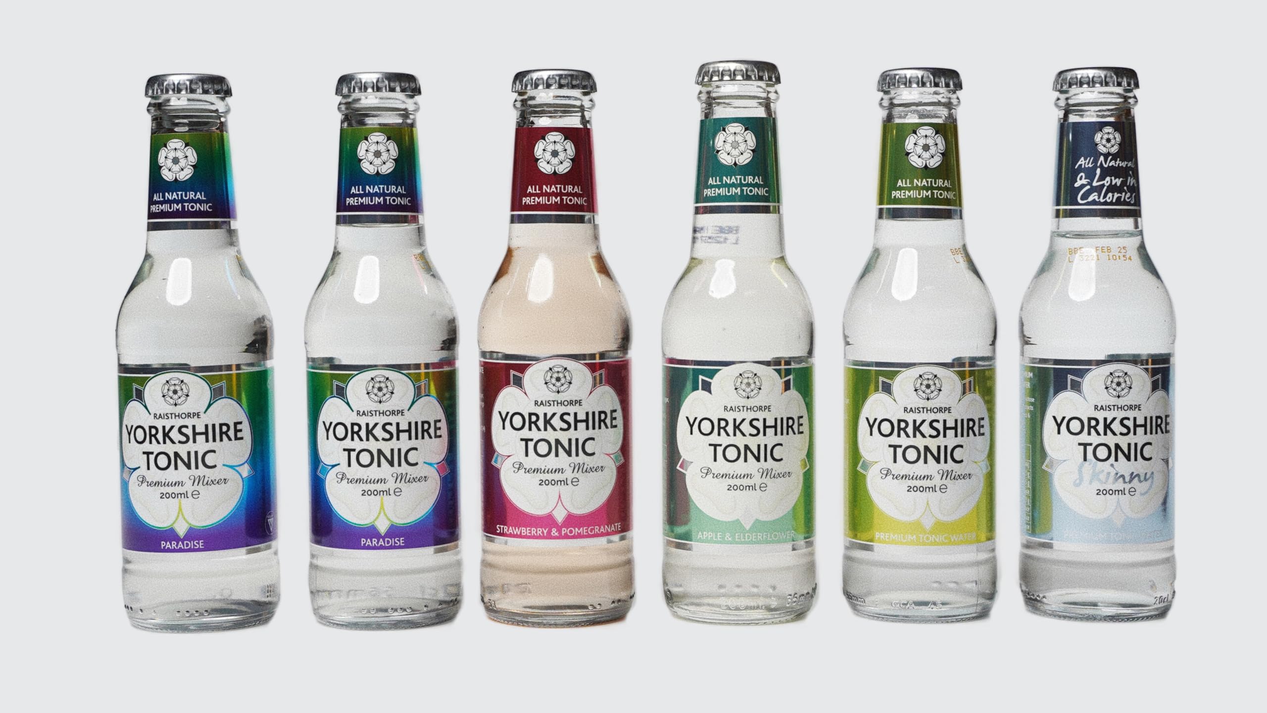 Mixed selection of Yorkshire Tonics 6 x 200ml - Tonic water w/Sugar ...