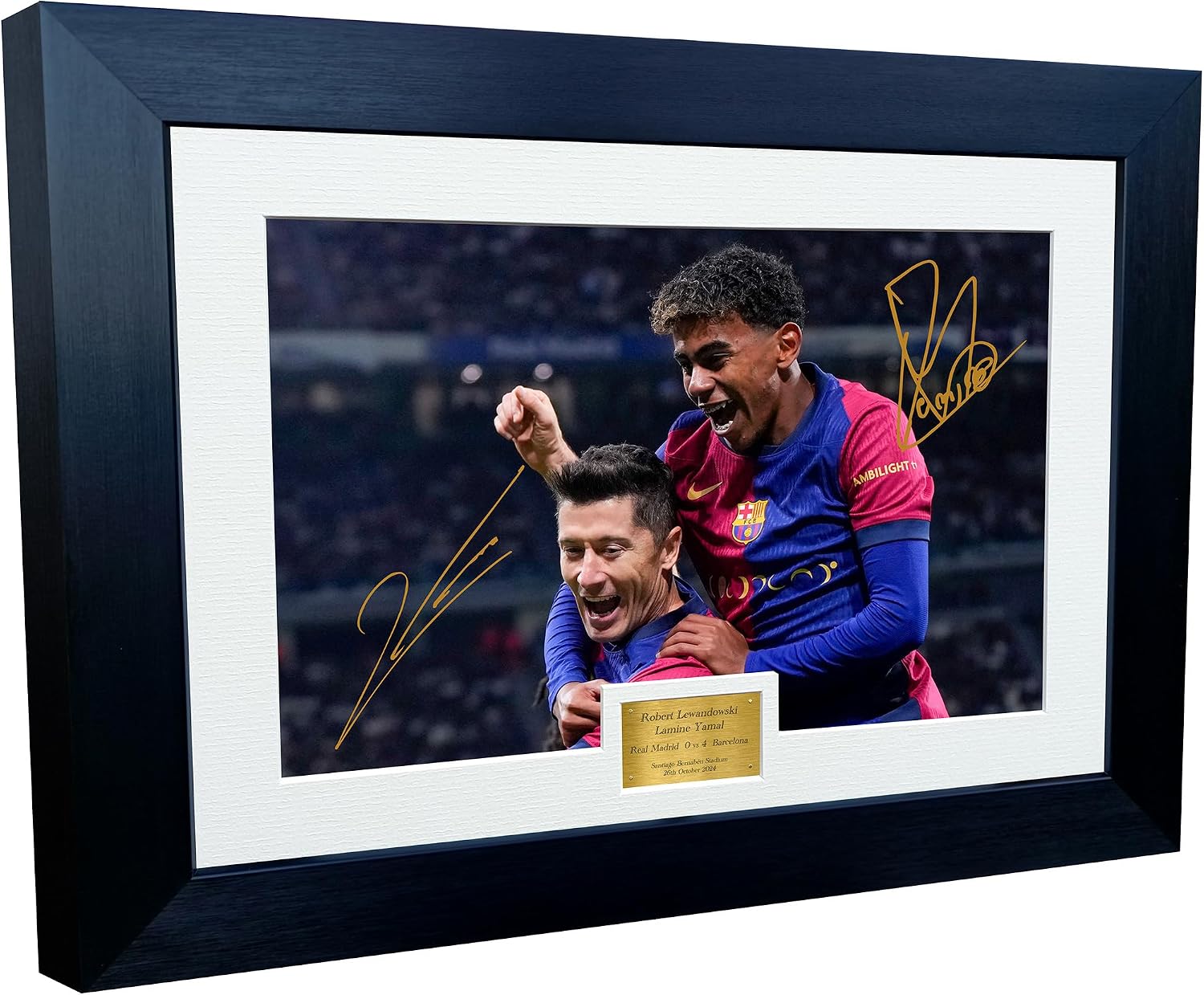 Amazon.com: 12x8 A4 Signed Robert Lewandowski Lamine Yamal Real Madrid ...
