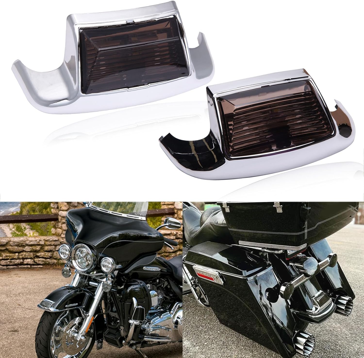 Amazon.com: Rich Choices Smoke Front Fender Light LED Rear Fender Tip ...