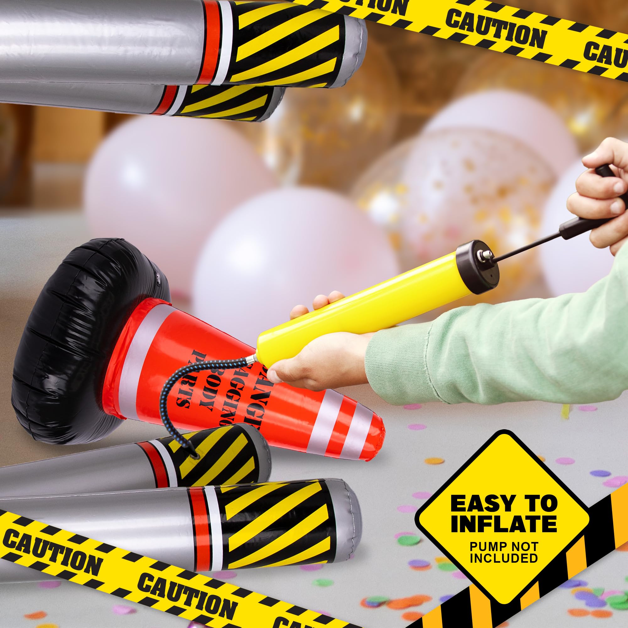 Snapklik.com : ArtCreativity Old Zone Inflatable Barricade + Cone For ...