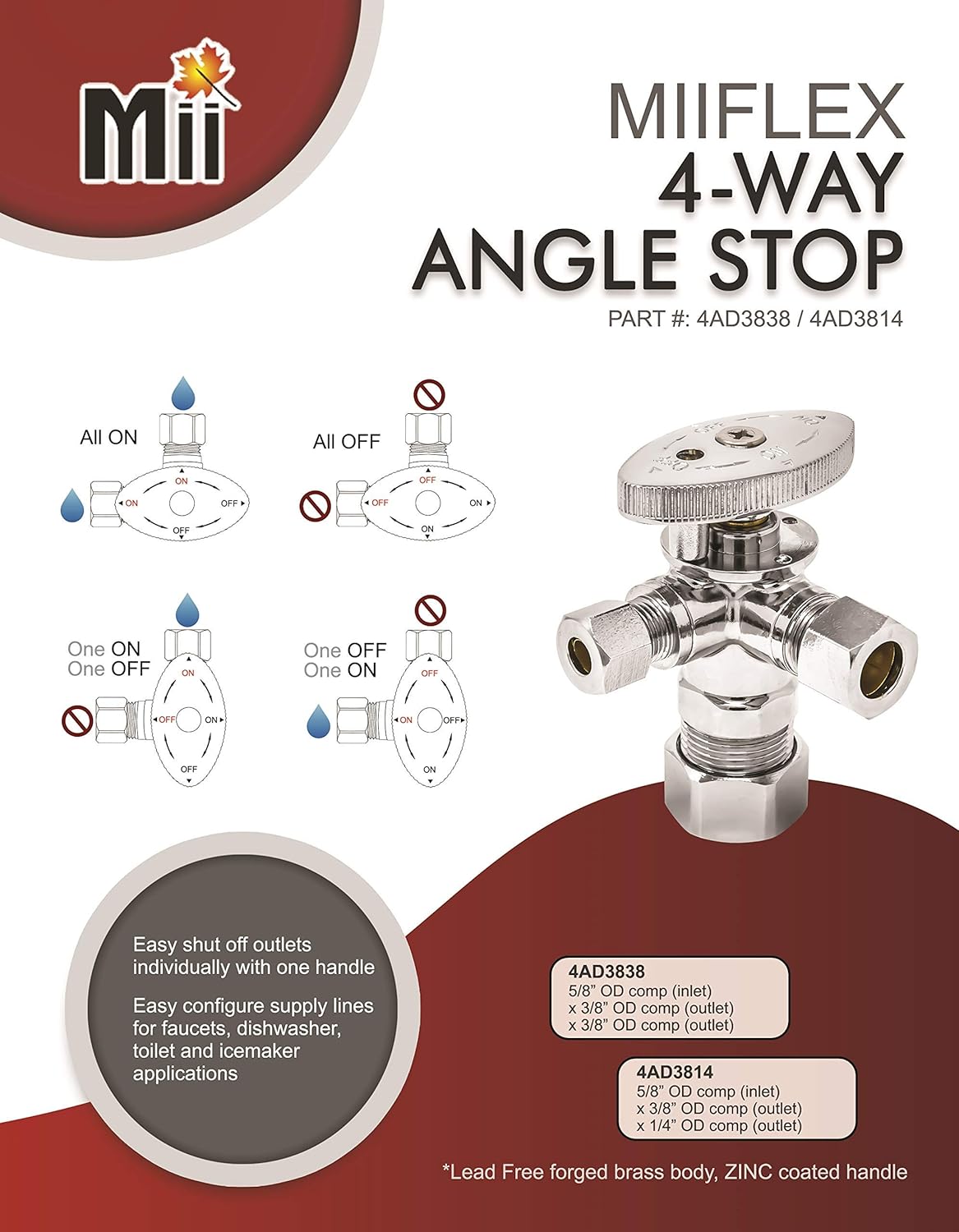 Dual Compression Outlet Angle Stop Valve, Plumbing Nepal | Ubuy