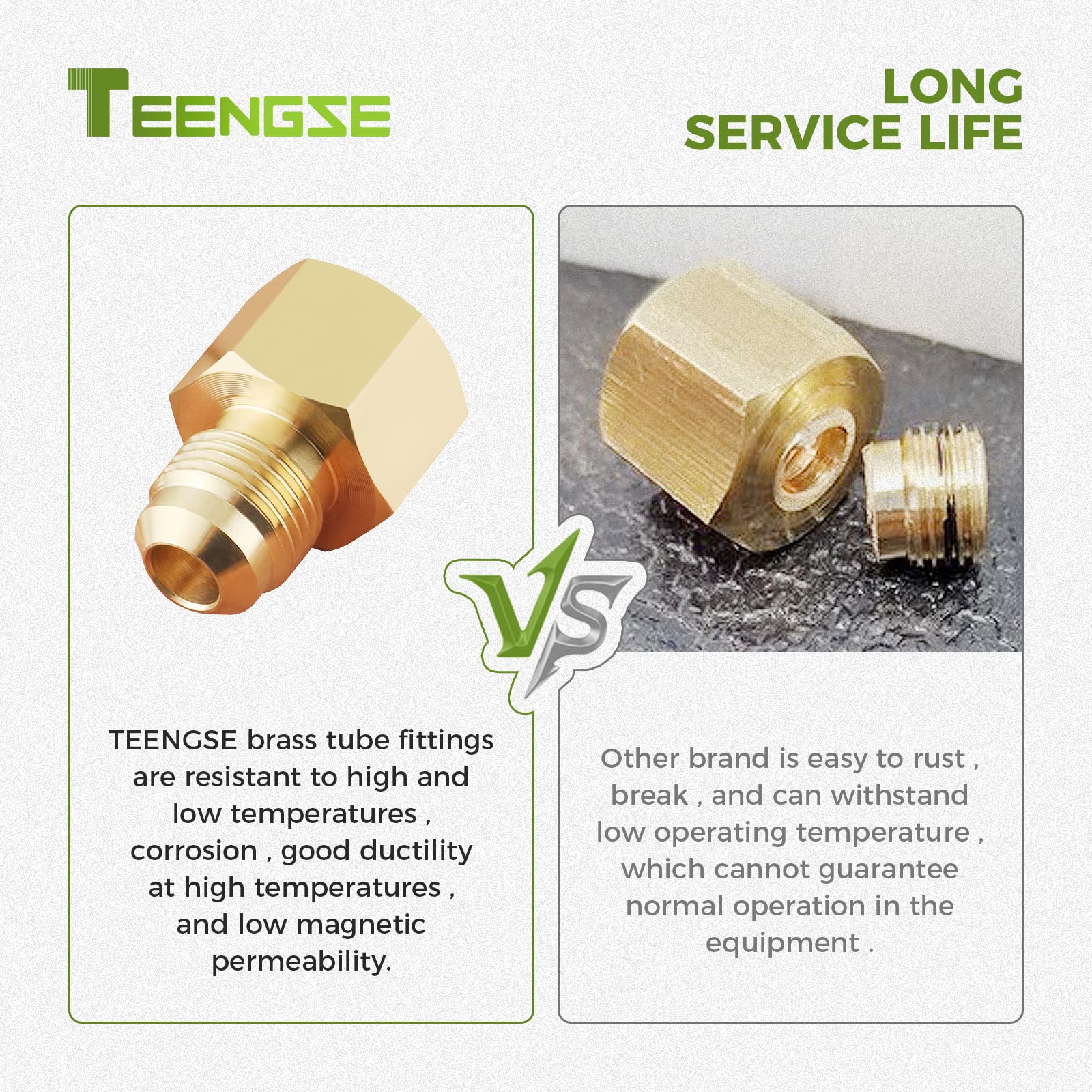 Snapklik.com : Brass Tube Adapter, 3/8inch Male Flare1/2inch Female NPT ...