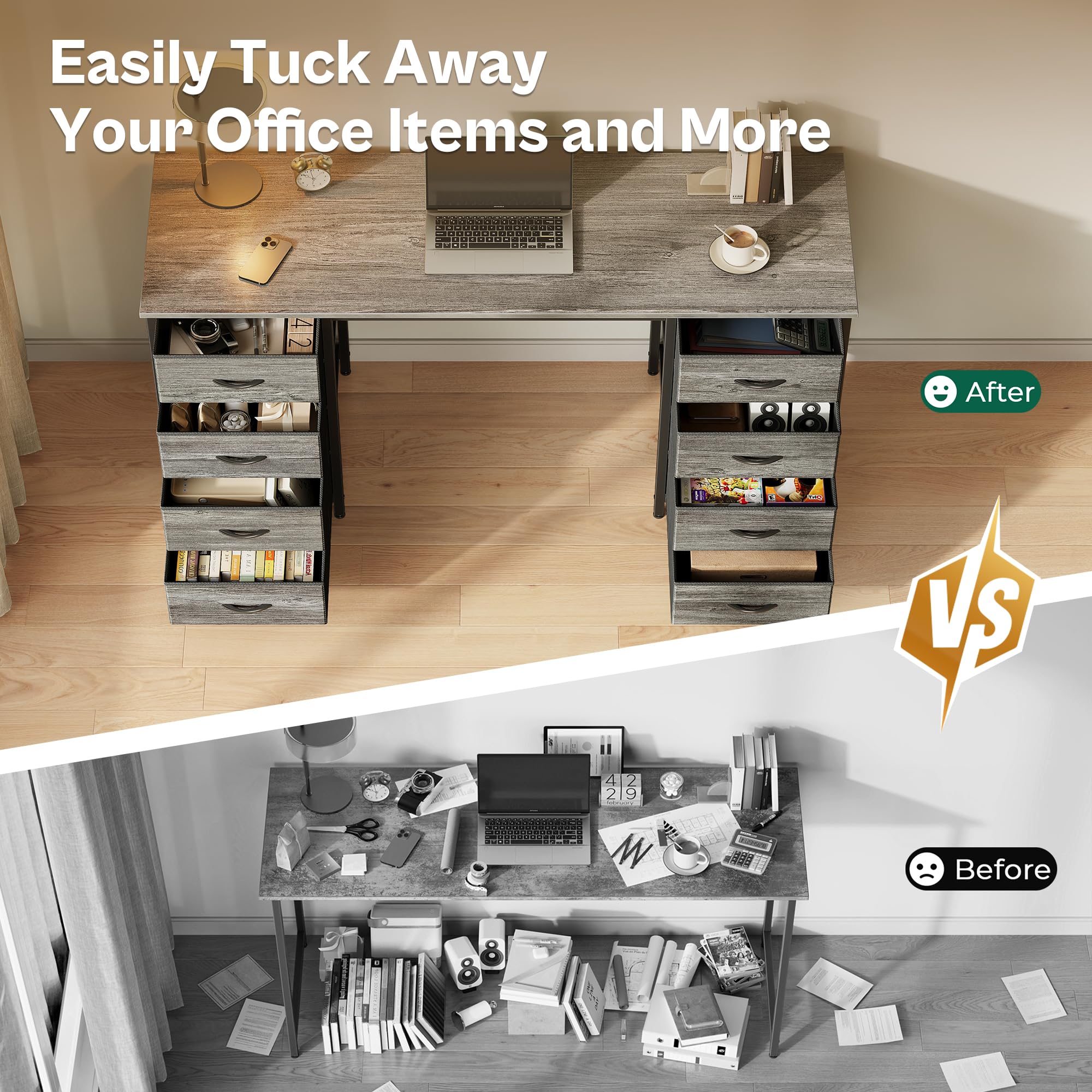 Snapklik.com : Huuger 54 Inch Computer Desk