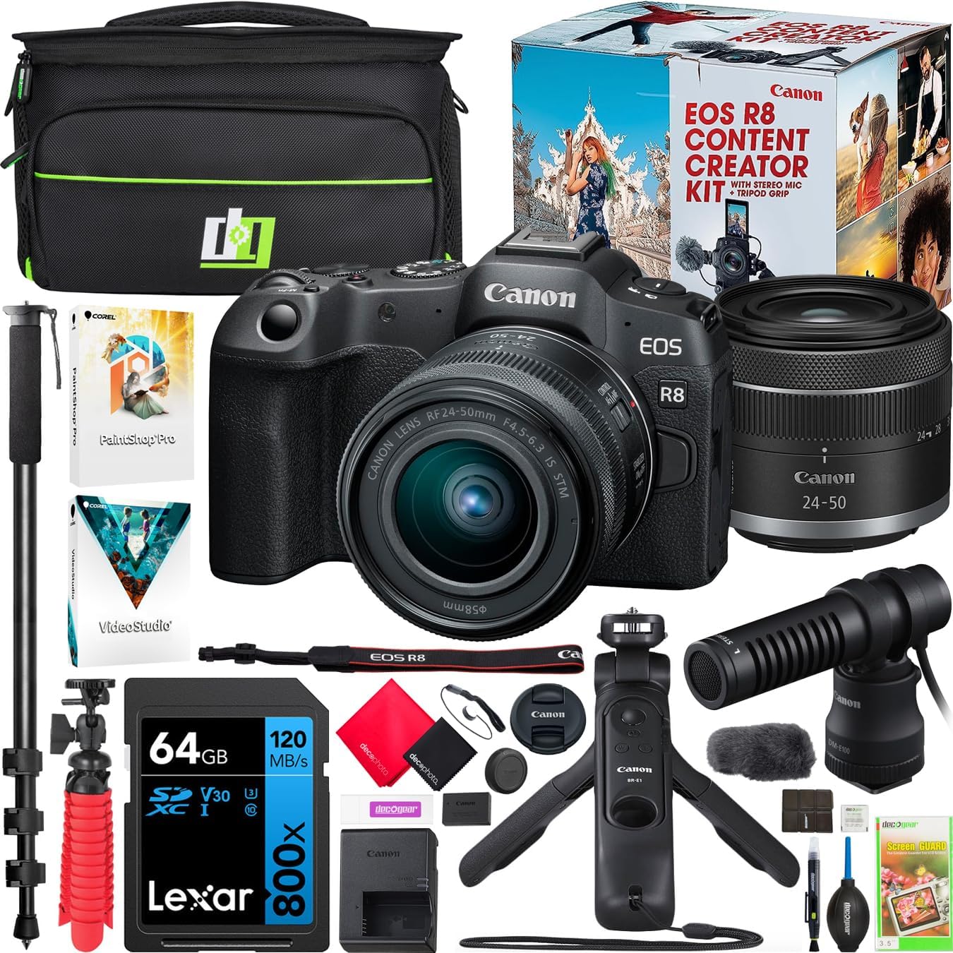 Amazon.com : Canon EOS R8 Full Frame Mirrorless Camera Content Creator ...