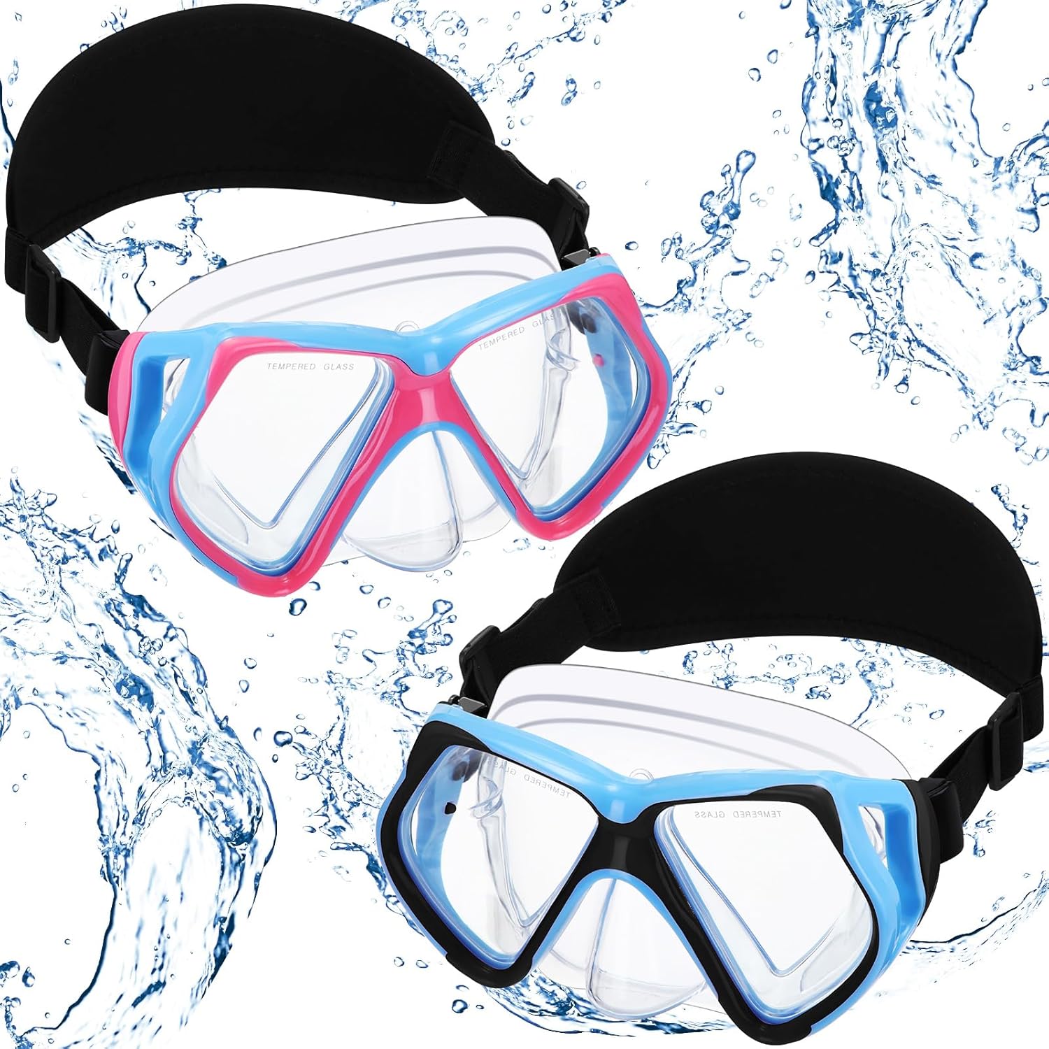 Amazon.com : Flutesan 2 Pcs Adult Swim Goggles with Nose Cover Diving ...