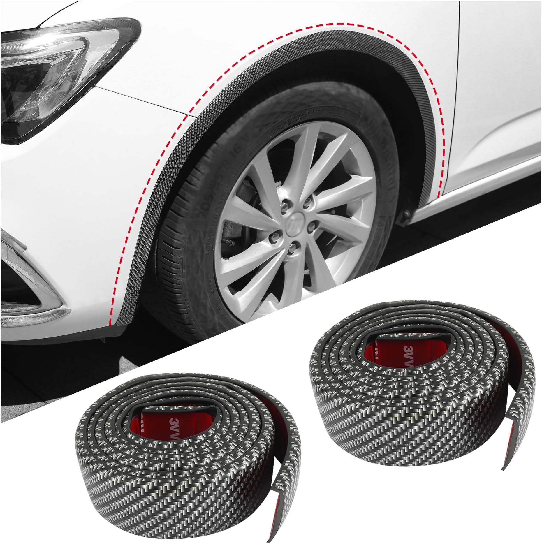 Amazon.com: 2PCS Car Trim Protector with Strong Adhesive,Carbon Fiber ...