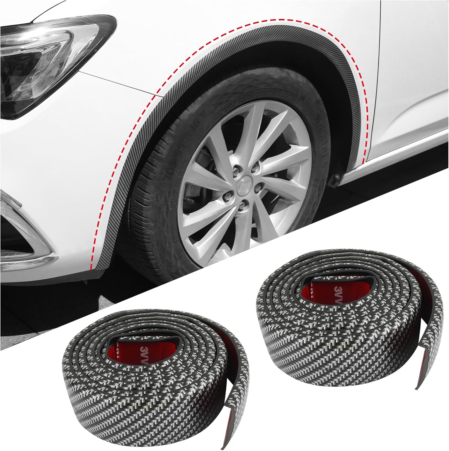 Amazon.com: 2PCS Trim Protector with Strong Adhesive, Carbon Fiber ...
