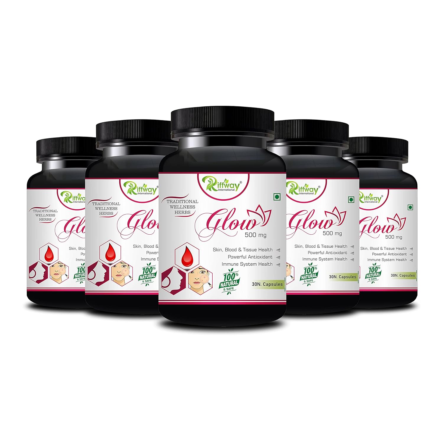 Buy Glow Health Tablets - Skin Capsule For Glowing & Radient Skin (Pack ...
