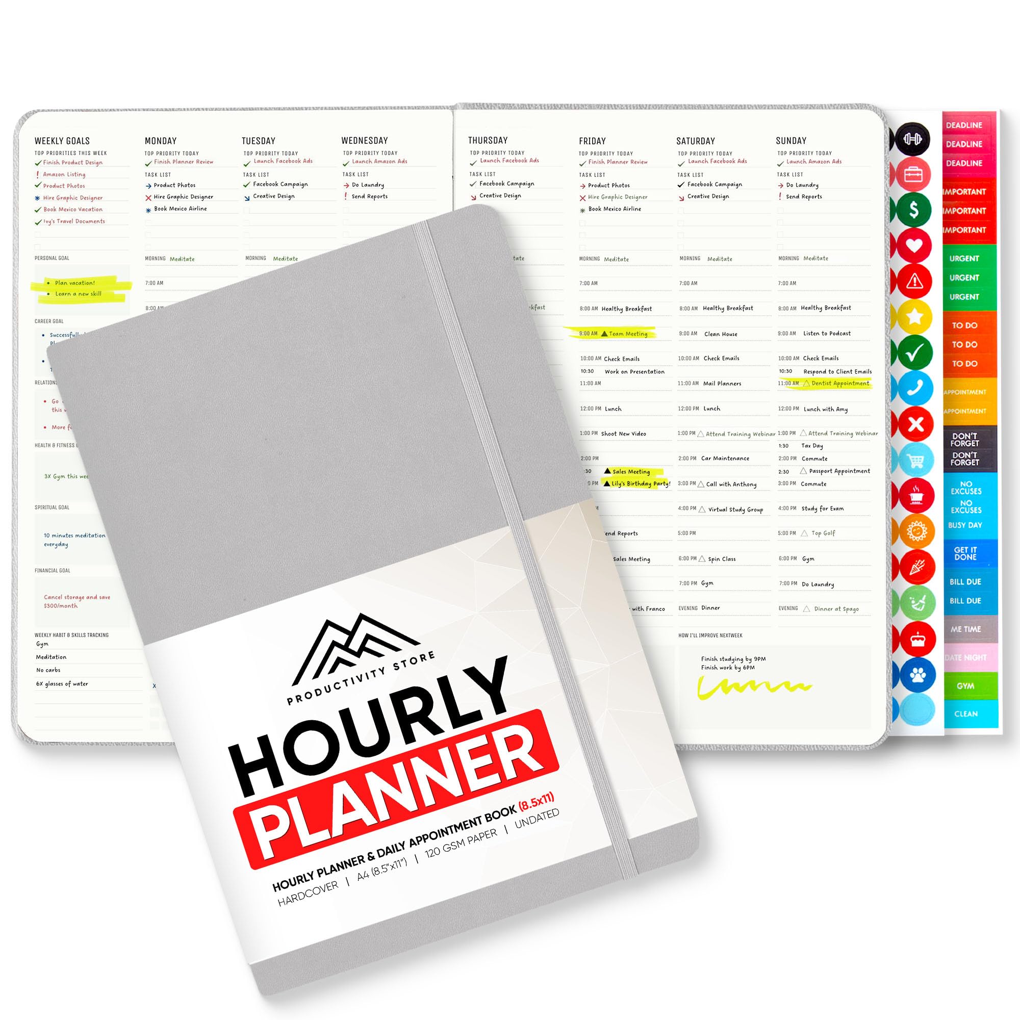 Snapklik.com : Hourly Planner & Appointment Book - 2024 Planner