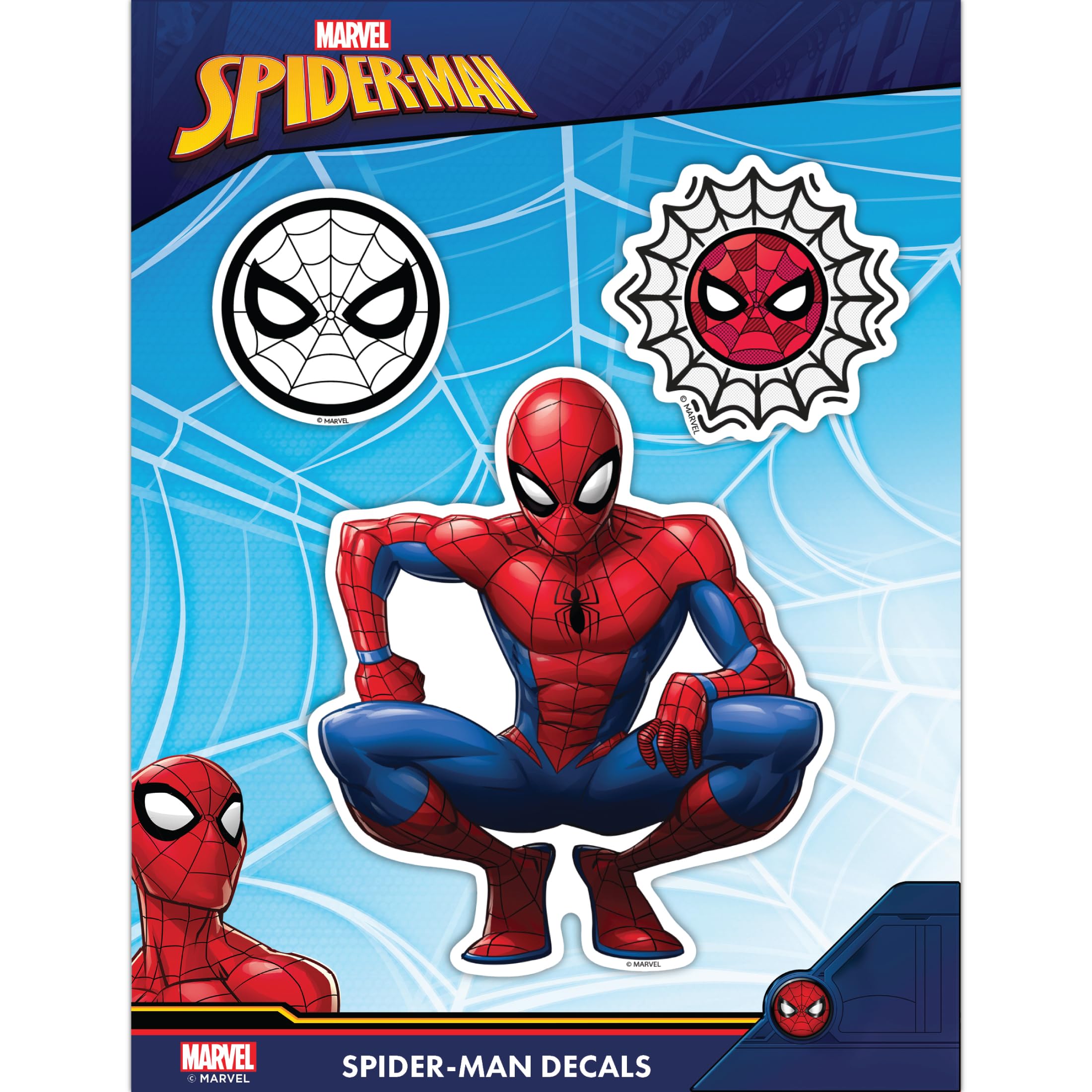 Amazon.com: Marvel Spider-Man Decals - Set of 3 Vinyl Stickers for ...