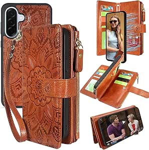 Amazon.com: Harryshell Detachable Wallet Leather Case Compatible with Samsung Galaxy A36 / A56 ...