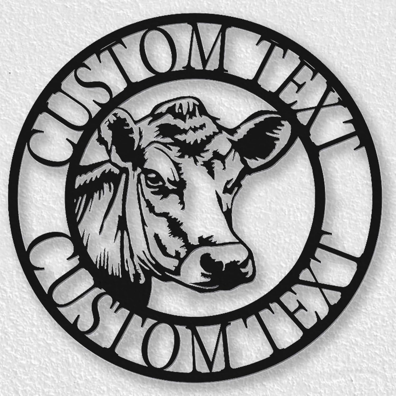 Amazon.com: Cow Metal Sign for Farmhouse - Personalized Family Name ...