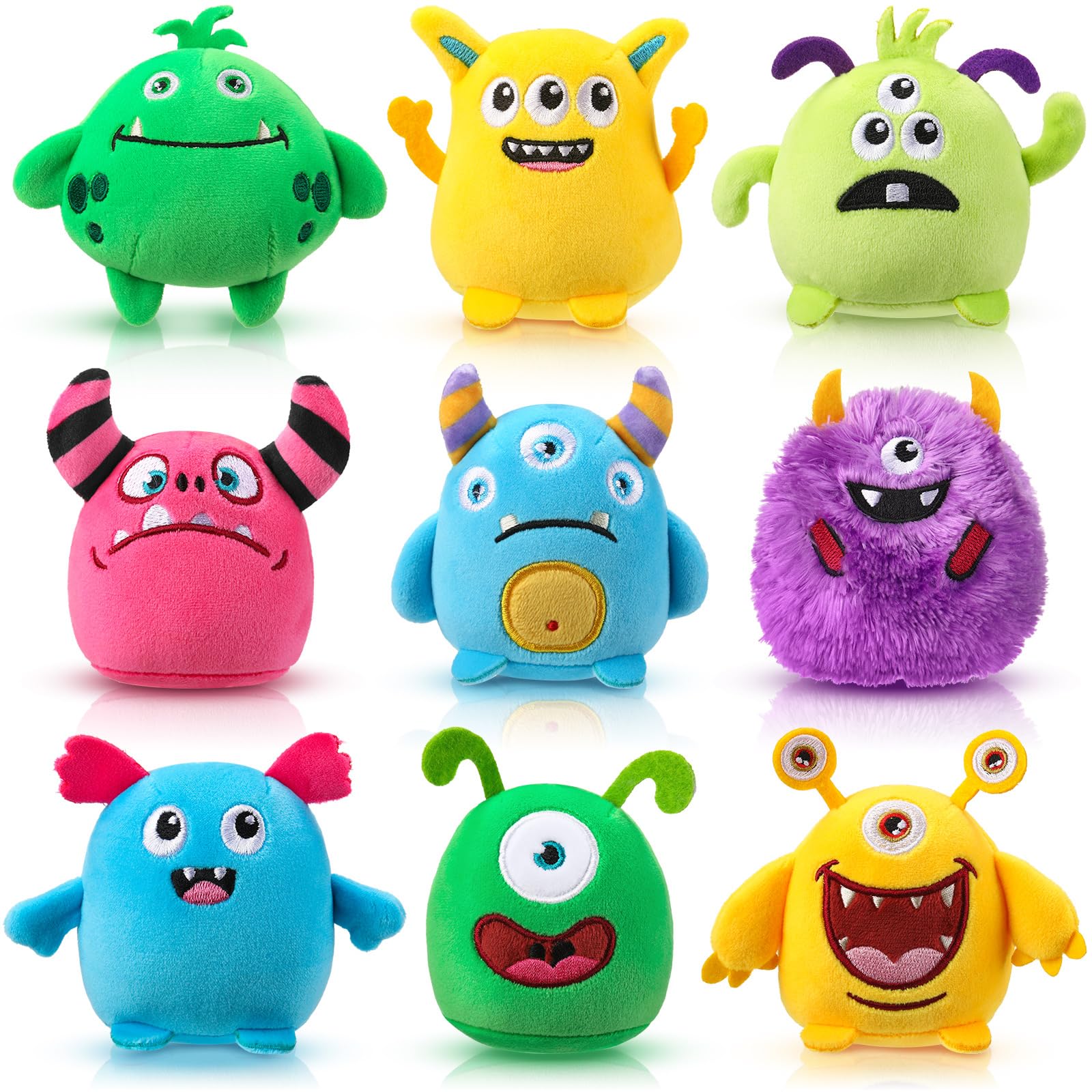 Amazon.com: Libima 9 Pcs Mini Stuffed Animals Keychains 3.15 Inch Small ...