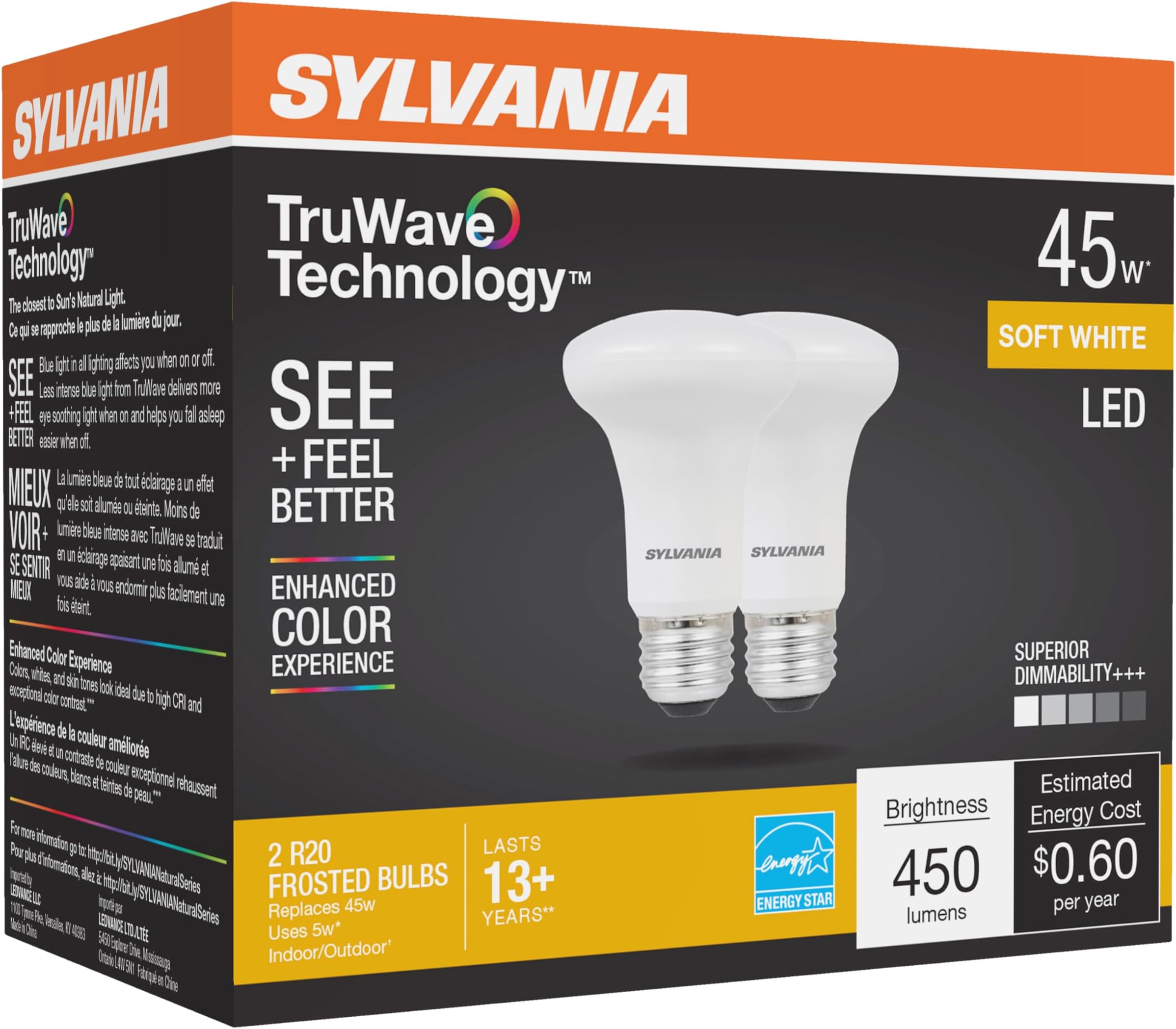 Philips 45W Equivalent Soft White R20 Dimmable with Warm Glow Light ...