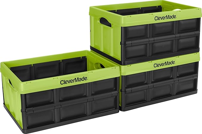 Amazon.com: CleverMade CleverCrates 32 Liter Collapsible Storage Bin ...