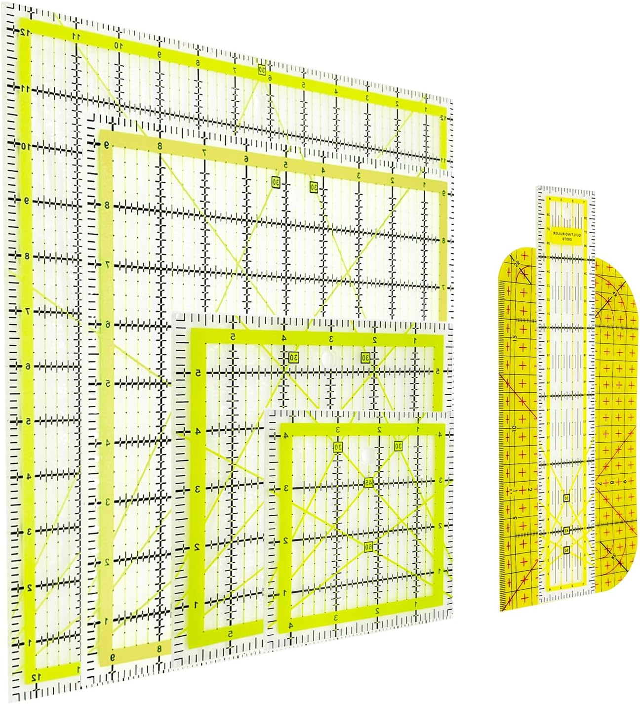 Fiskars Square Acrylic Ruler Set (187210-1001) : Amazon.com.au: Home