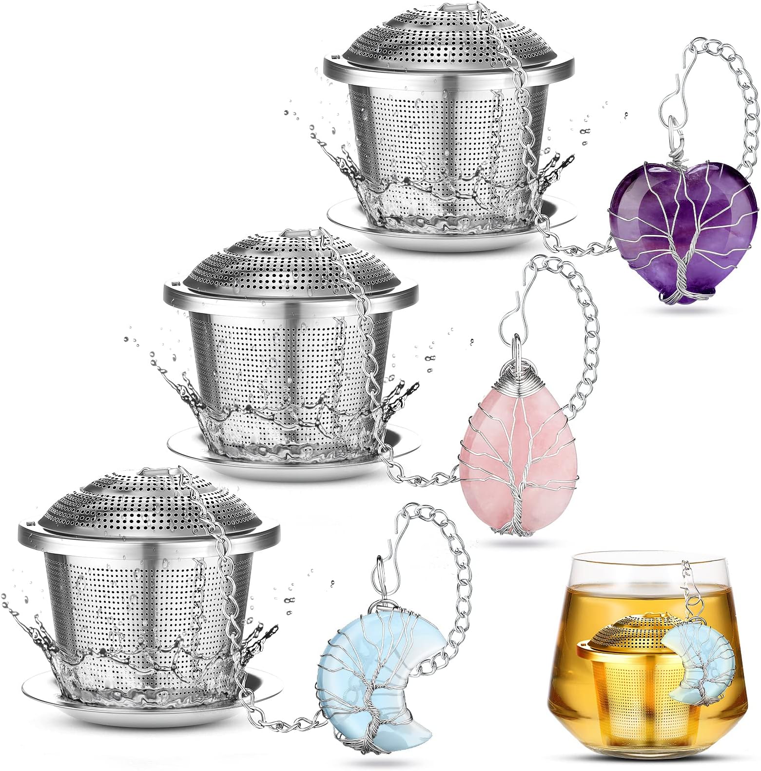 Amazon.com: NSTaygate 2pcs Tea Steeper for Loose Tea,Tea Infuser Tea ...