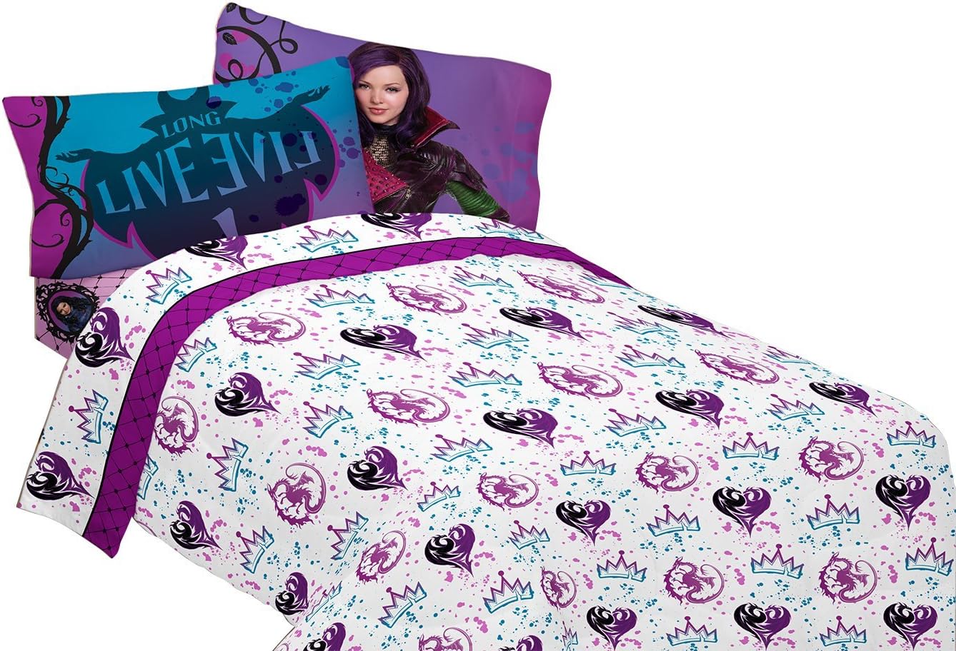 Amazon.com: Disney The Descendants Bad vs Good Microfiber Sheet Set ...