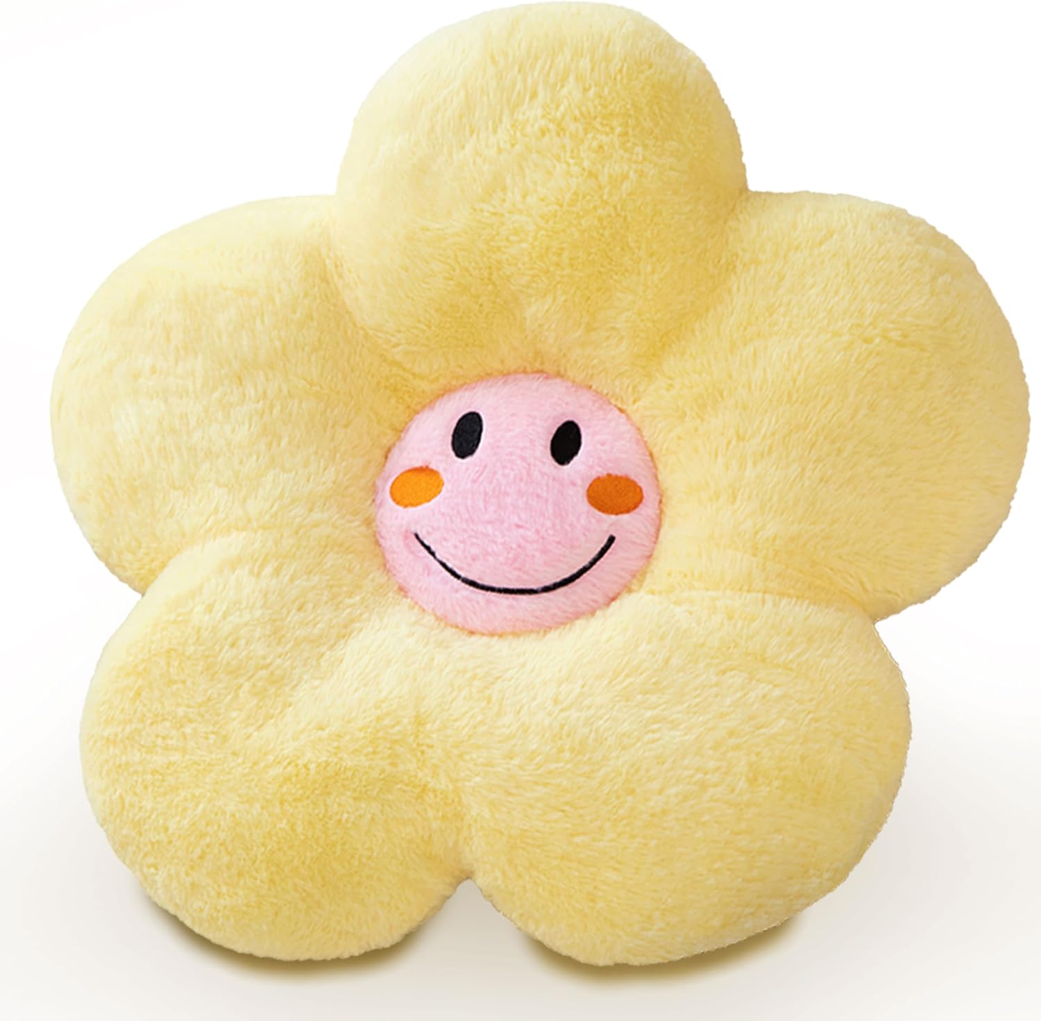 Amazon.com: AmyToo Flower Pillow Shaped Throw Pillow Smile Daisy Pillow ...