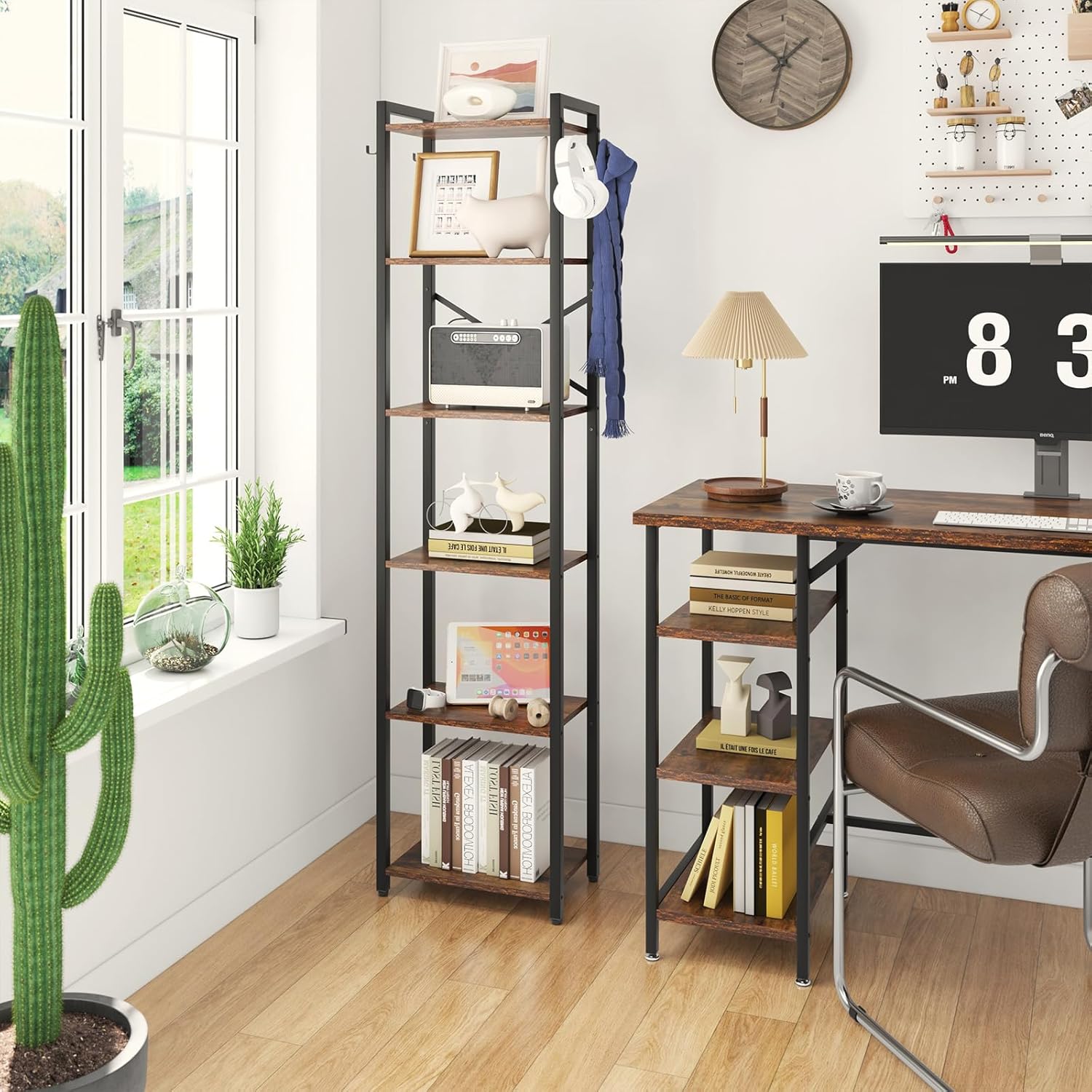 YMYNY Bookshelf, 6 Tier Storage Rack, Plant Rack, Storage Rack with ...