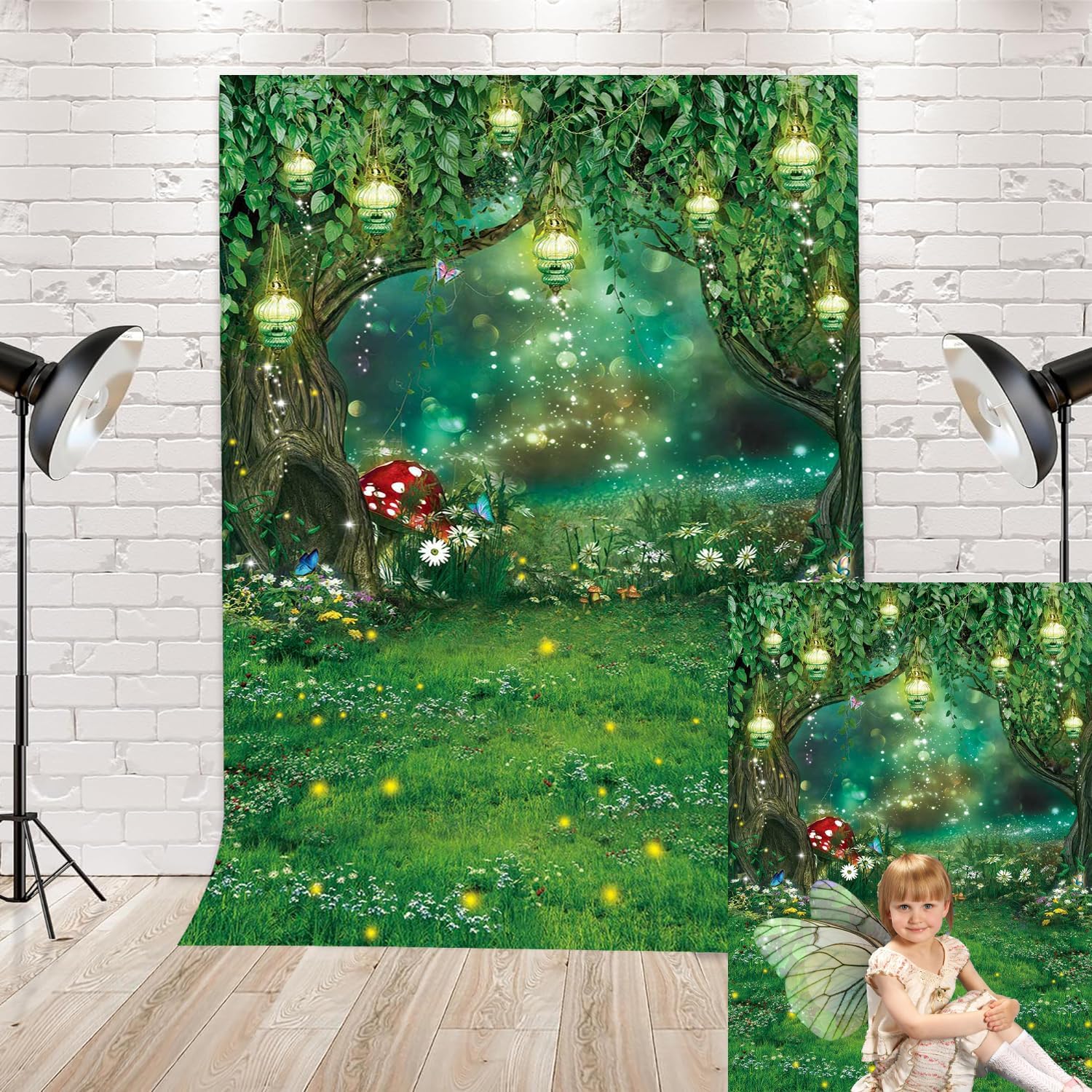 5x7FT Enchanted Forest Backdrop Fairy Tale Background for Photography ...