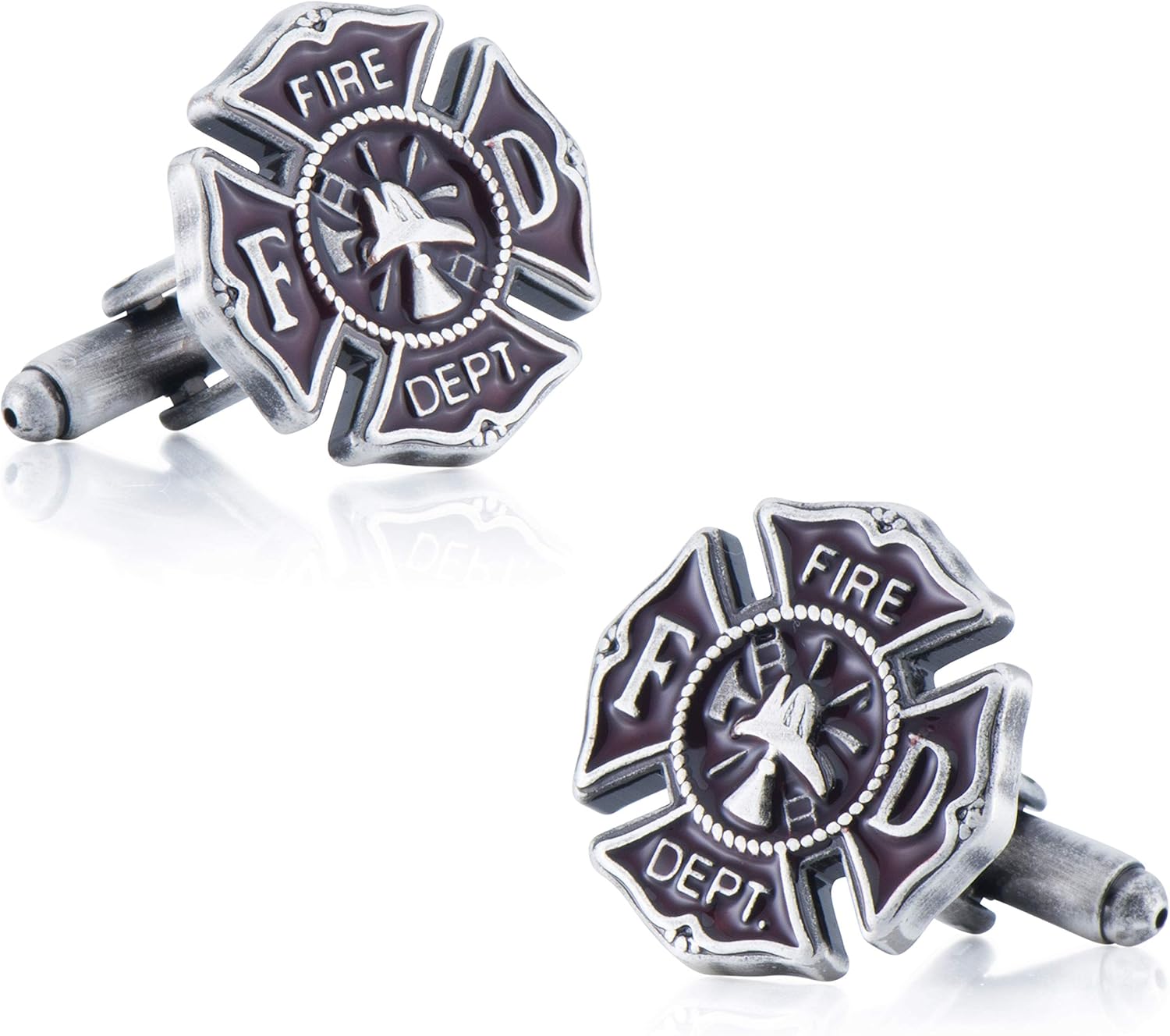 Amazon.com: Firefighter Fireman Fire Department Emblem Cufflinks with ...