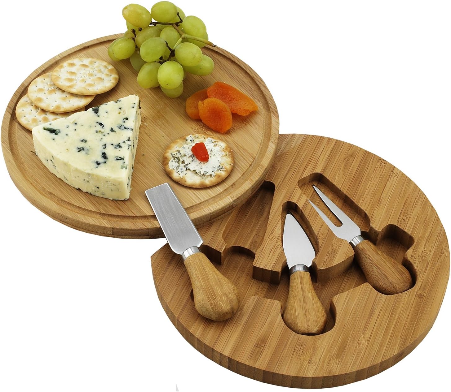 Amazon.com | Picnic at Ascot Feta Bamboo Cheese Board Set with 3 Tools ...