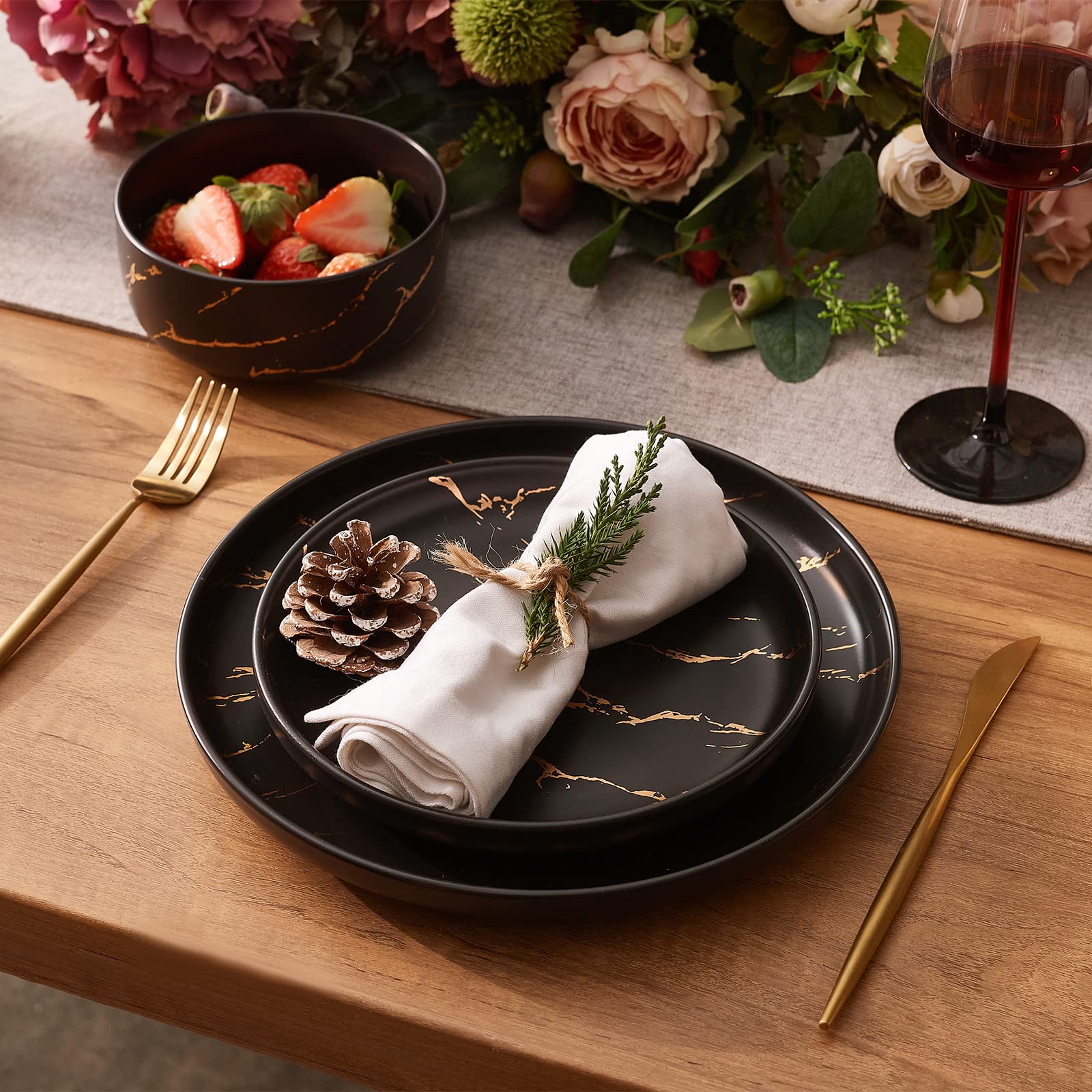 Modern Formal Dinnerware 12 Place Setting Victoria 12 Piece Dinnerware