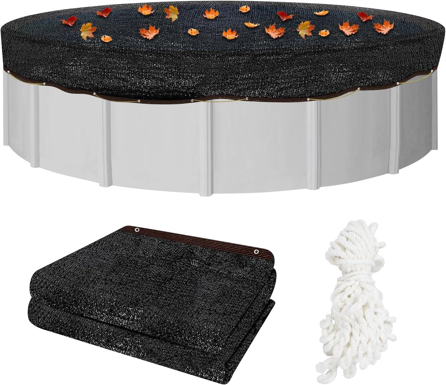 Amazon.com : YEXEXINM 20 Feet Round Leaf Net Cover for above Ground ...