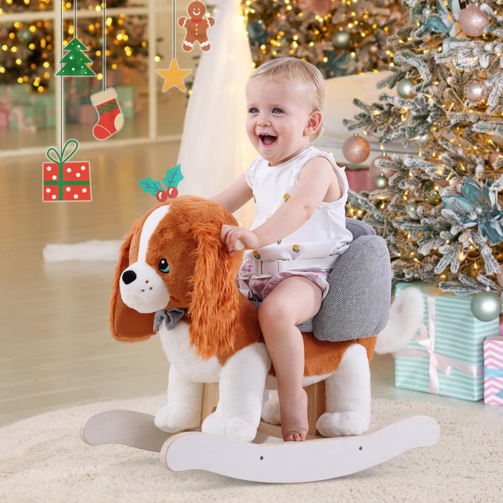 Snapklik.com : Labebe Child Rocking Horse Toy, Stuffed Animal Rocker ...