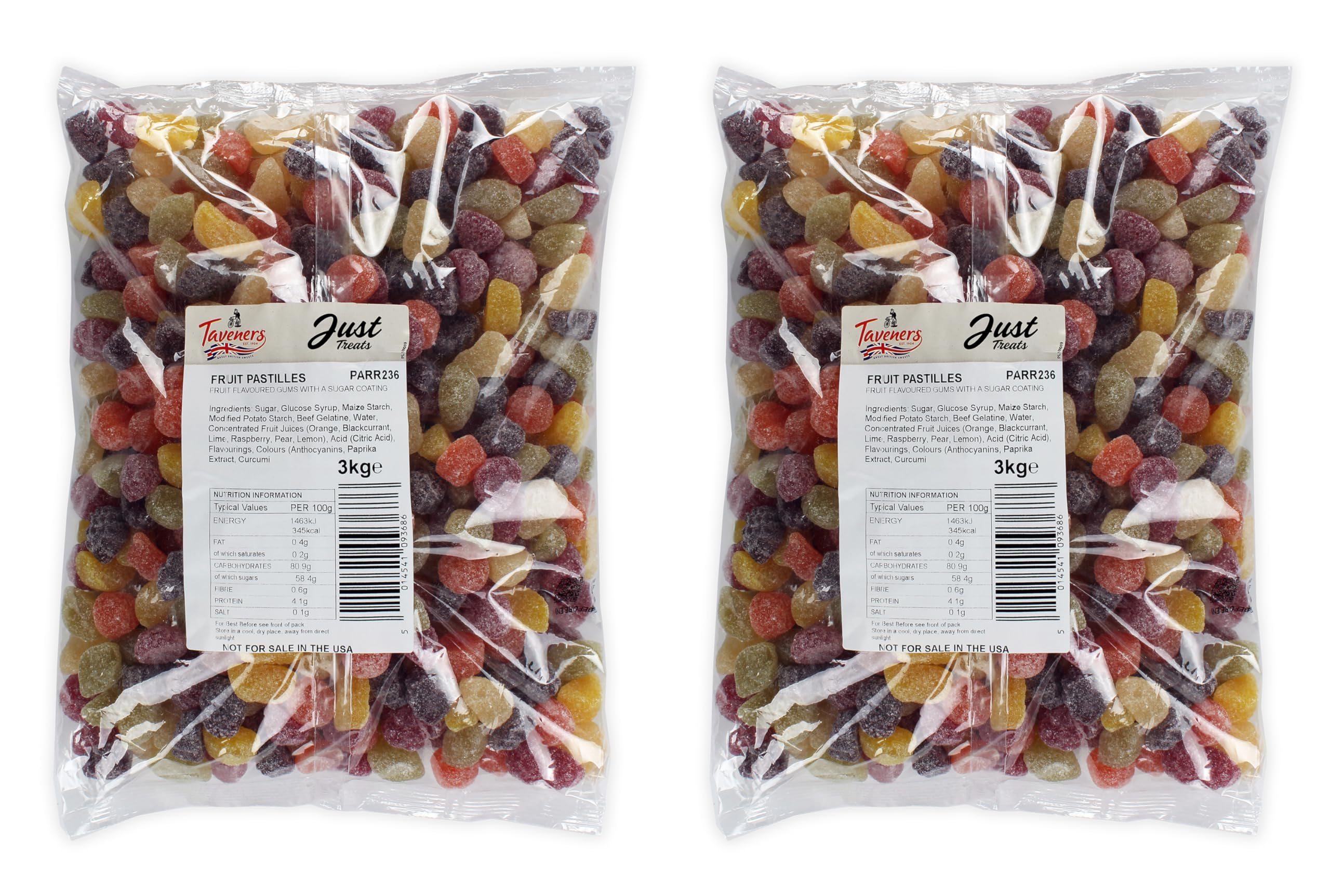 Fruit Pastilles 3kg: Dual Bulk Bag Extravaganza - (2 x 3kg Wholesale ...